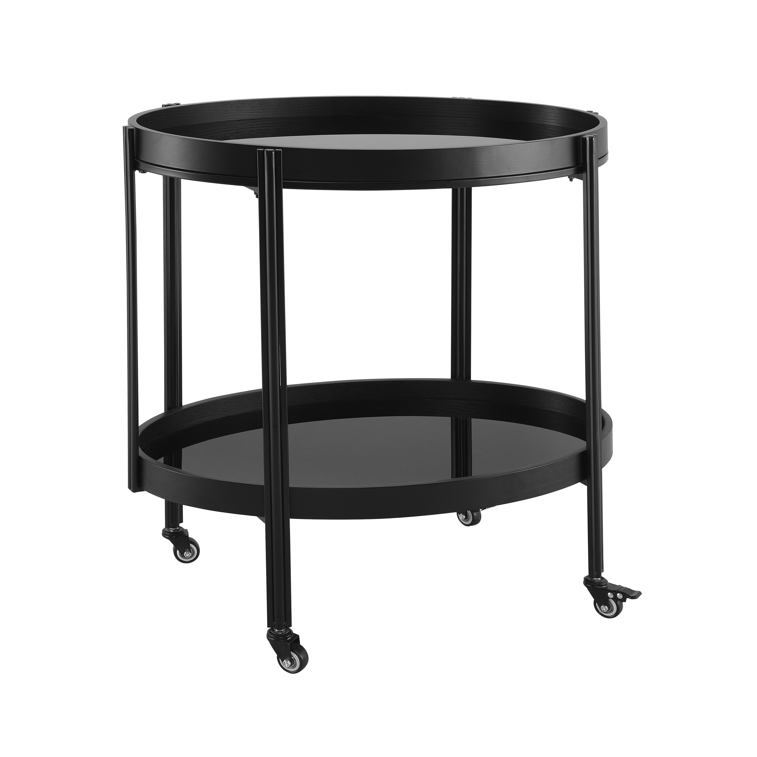 Christopher Knight Home Oval Modern Wood and Metal Bar Cart with ...