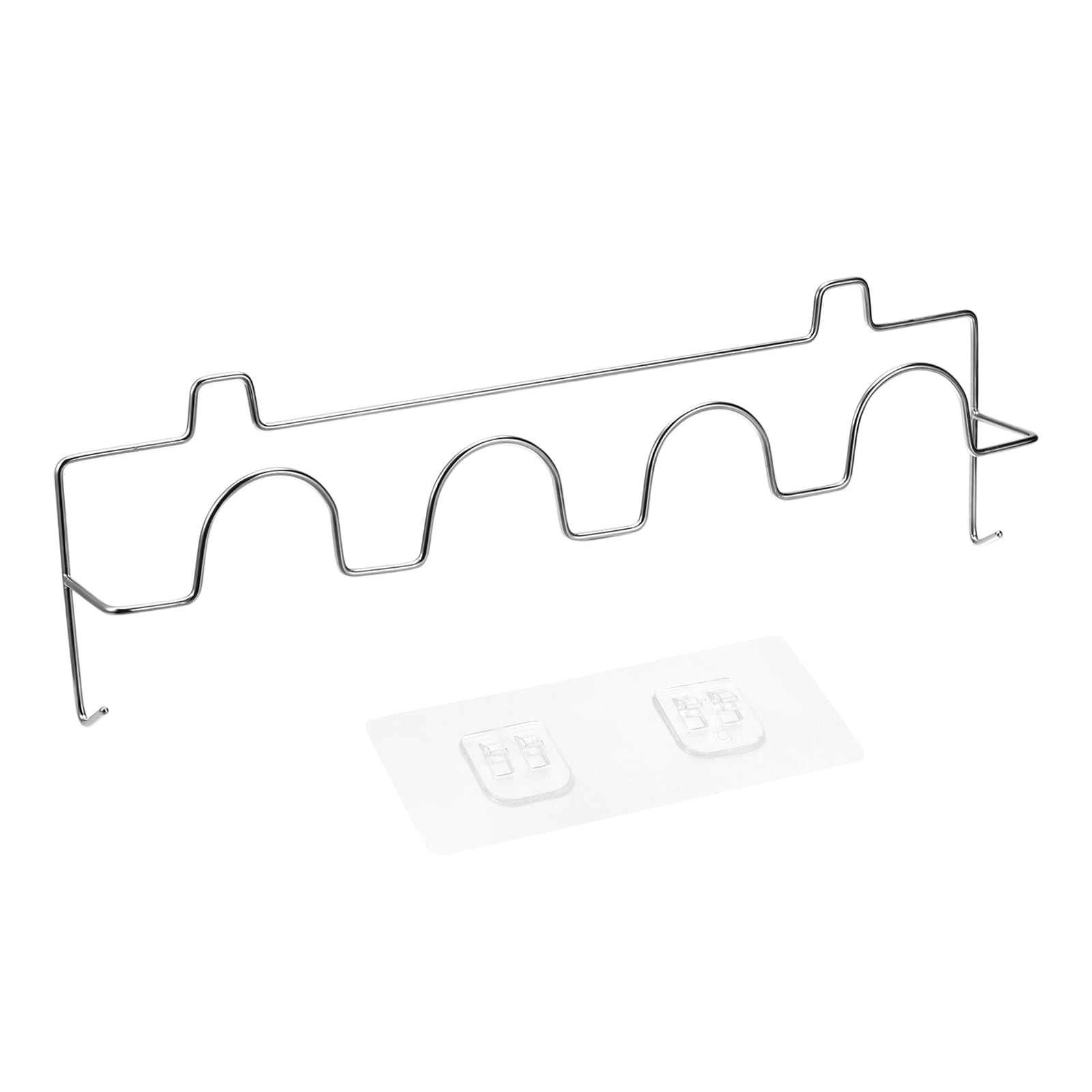 Unique Bargains Wall Stick Slipper Rack 455mm Stainless Steel Shoes ...