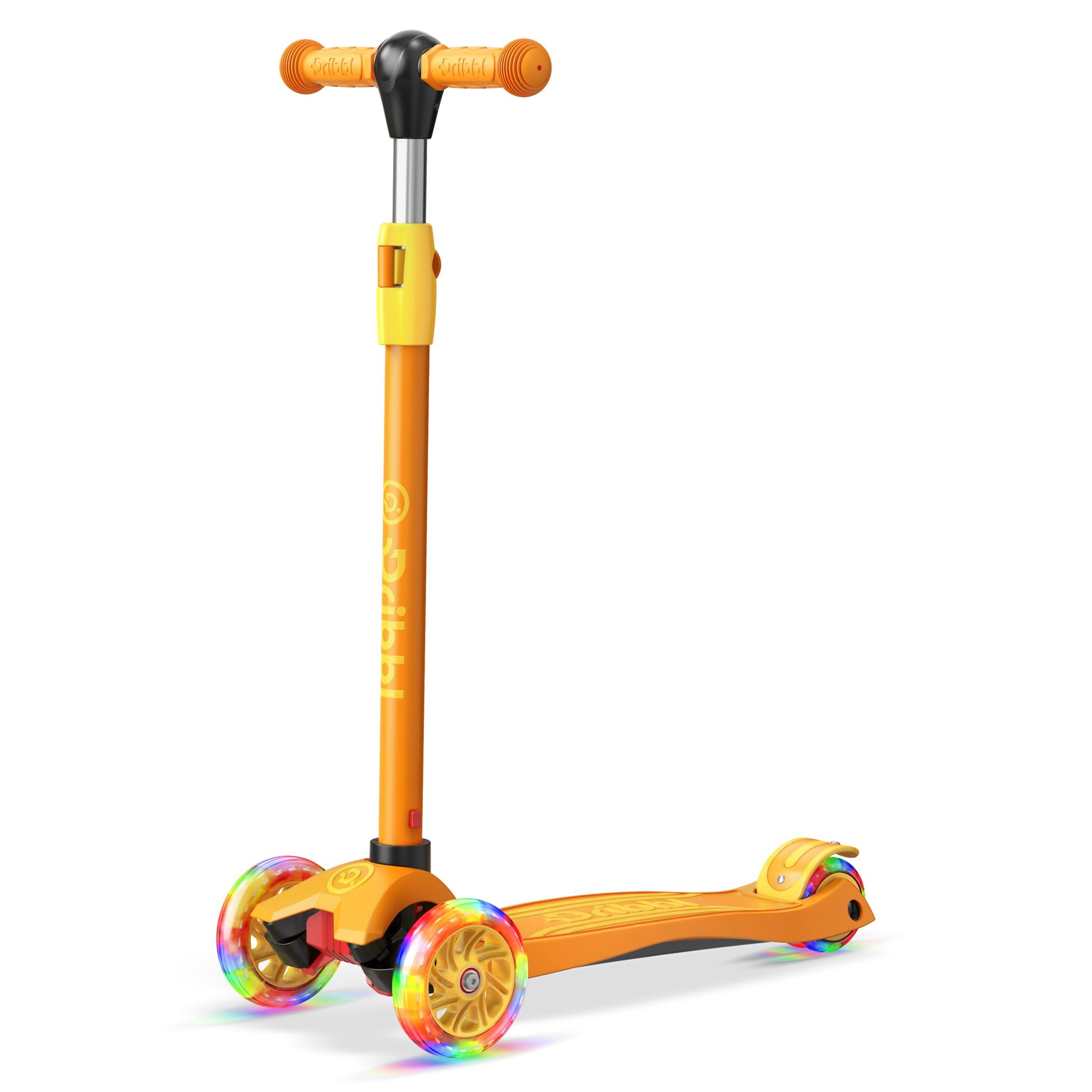 Dribbl 3 Wheel Kids Scooter Orange Lean to Steer Adjustable Handlebar ...
