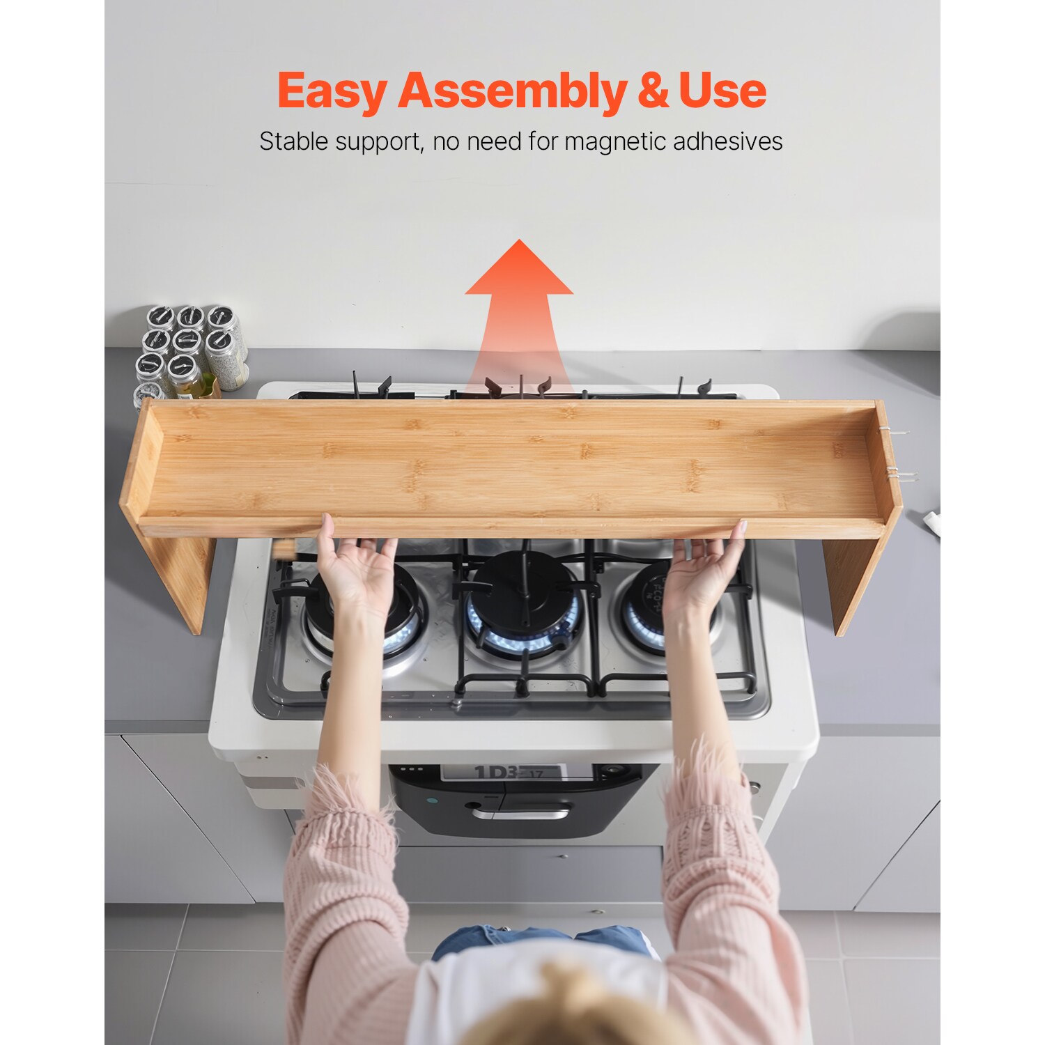 VEVOR Over the Stove Shelf Over Stove Spice Shelf for Kitchen Stove Top ...