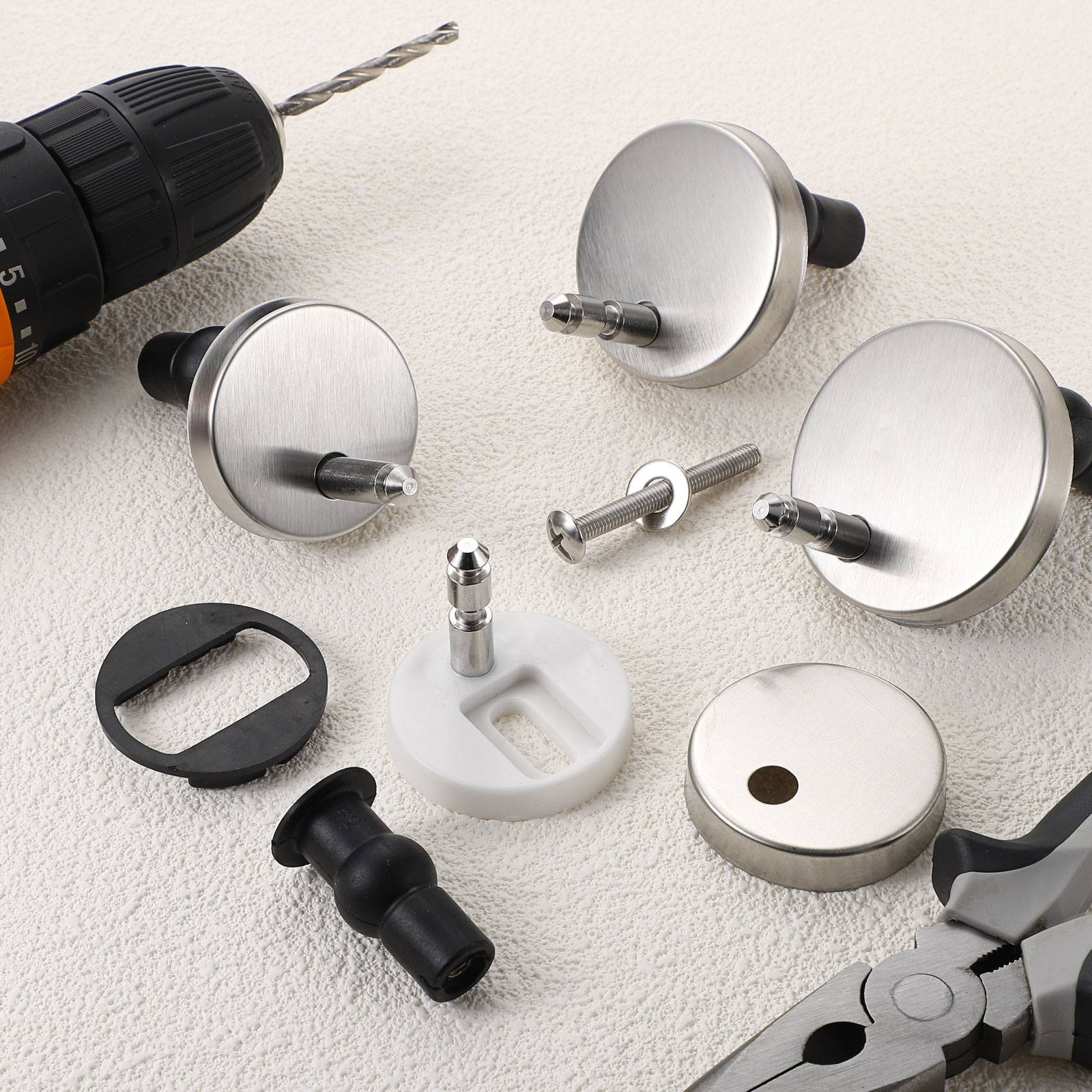 Unique Bargains 4pcs Toilet Seat Hinge Fixings Quick Release Top Fix ...