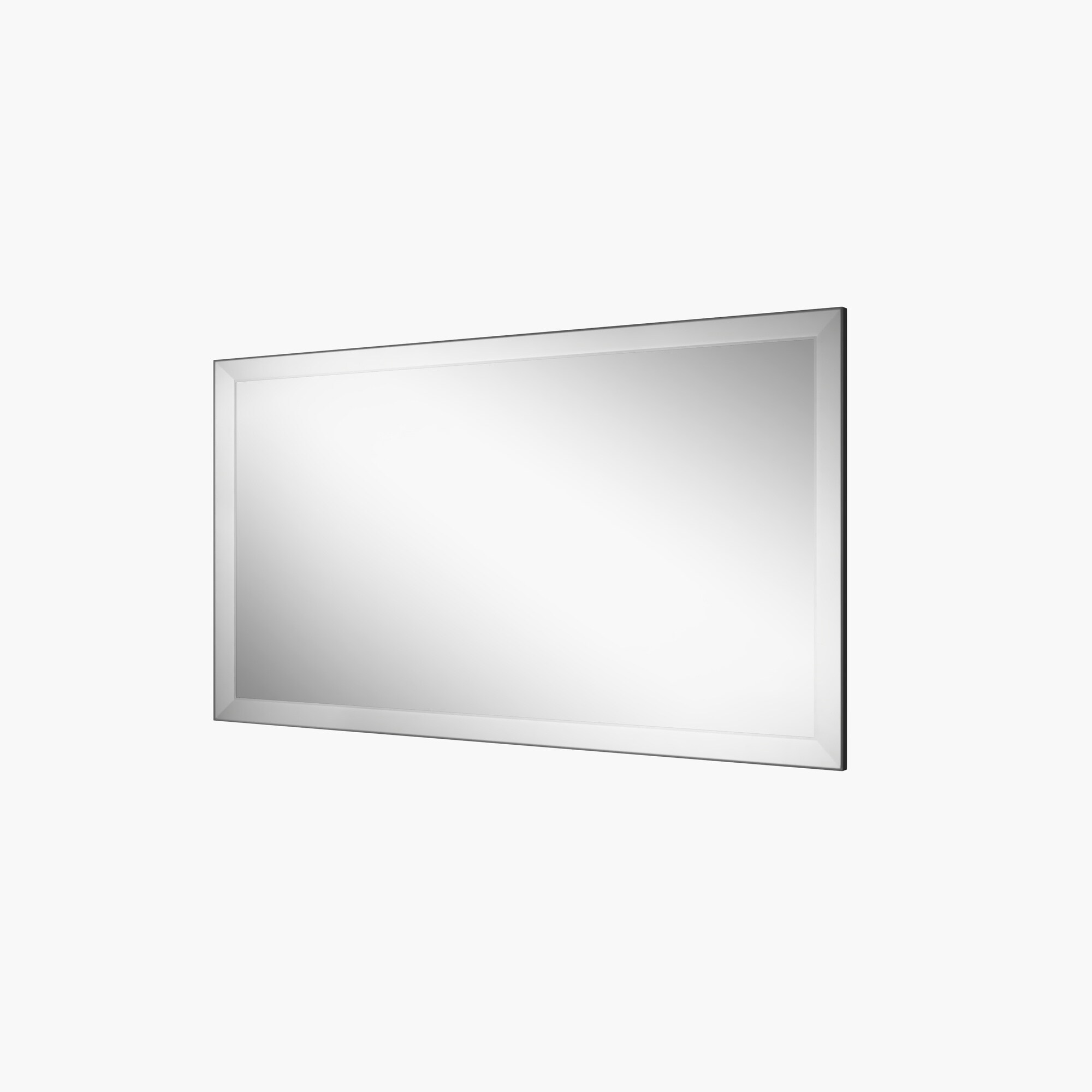 Boyel Living 30 in W x 55 in L Silver Rectangular Slanted Edge Aluminum ...