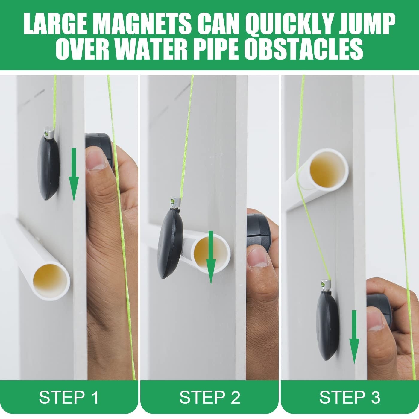 Misopily Magnetic Wire Puller Kit 1 Set Nylon Fish Tape Electrical ...