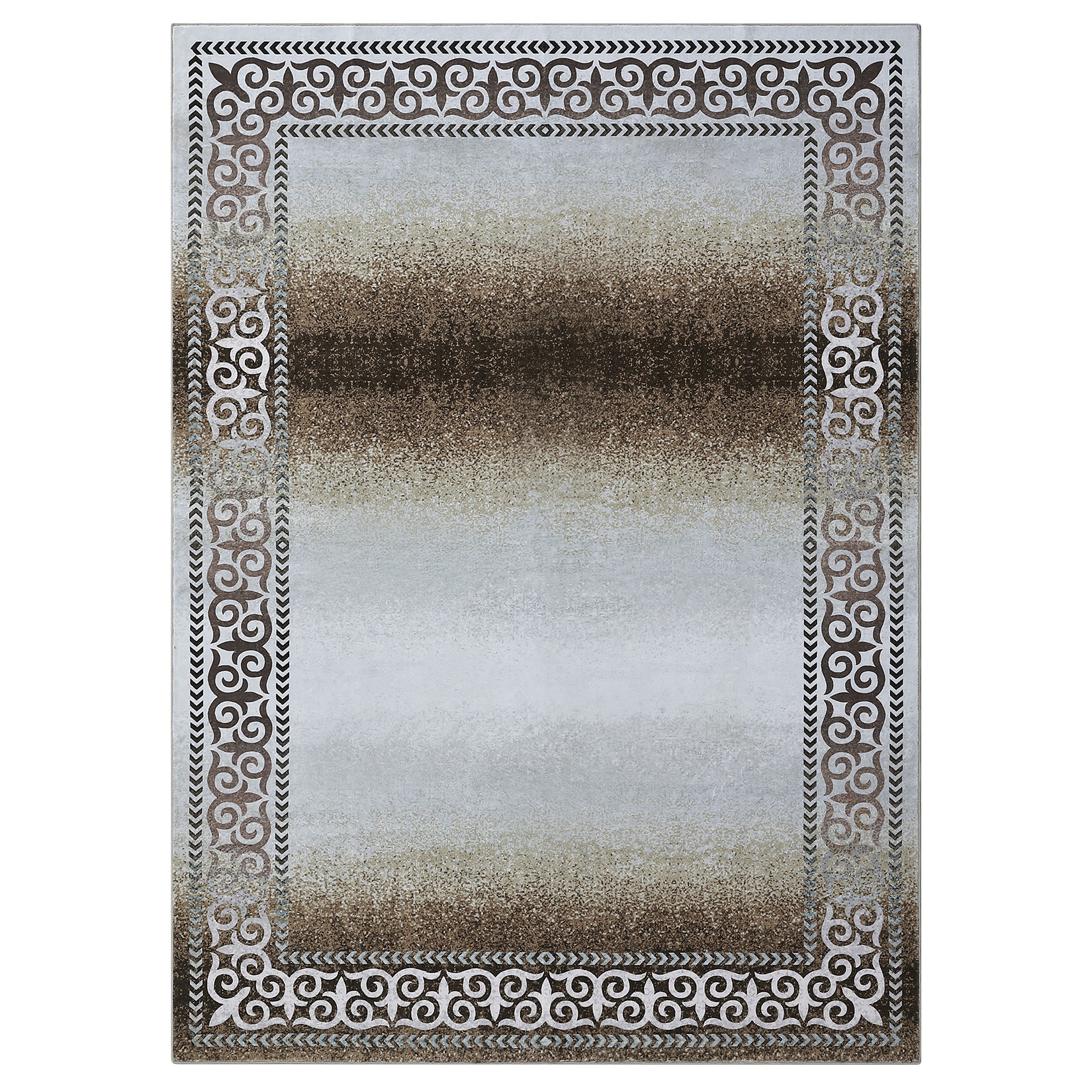 Qeetex 9 x 12 ft Polyester Pearl Velvet Brown Rectangular Hallway ...