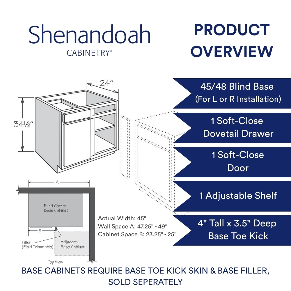Shenandoah Irvington 45-in W x 34.5-in H x 24-in D Stone Painted Blind ...