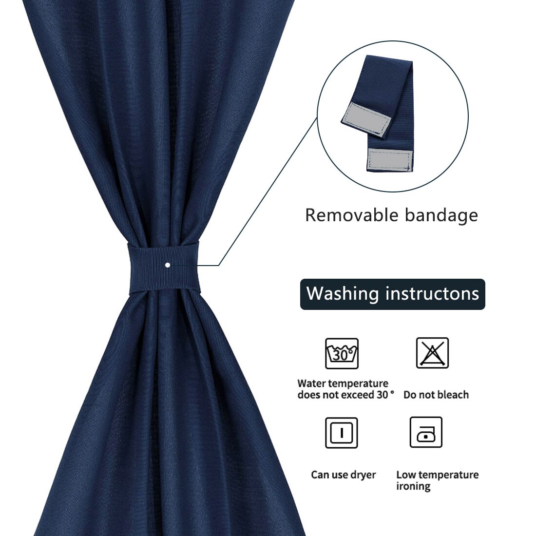 Unique Bargains Thermal Insulated French Door Curtain Side Panels ...