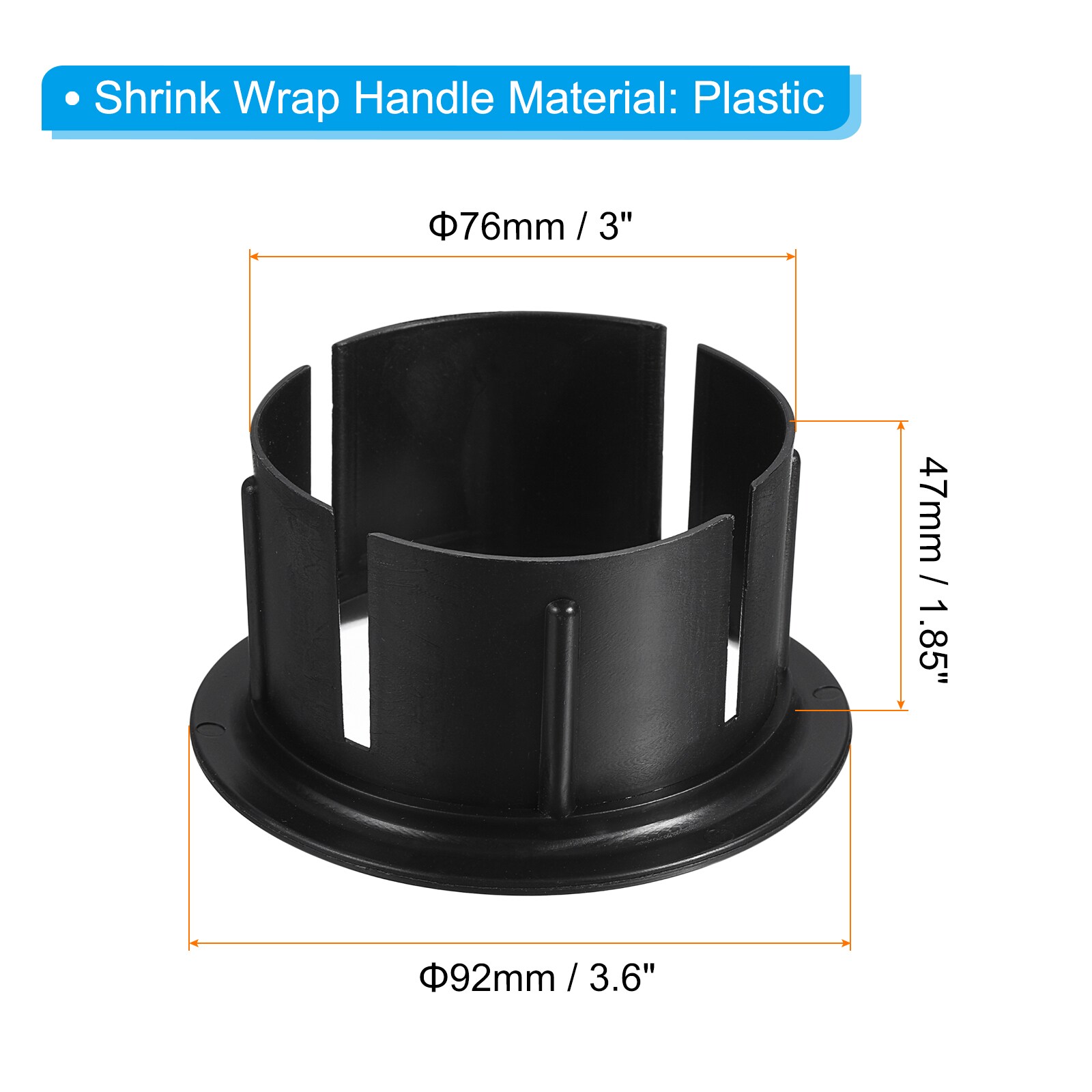 Unique Bargains 3 Inch Shrink Wrap Handle 4pcs Stretch Wrap Dispenser ...