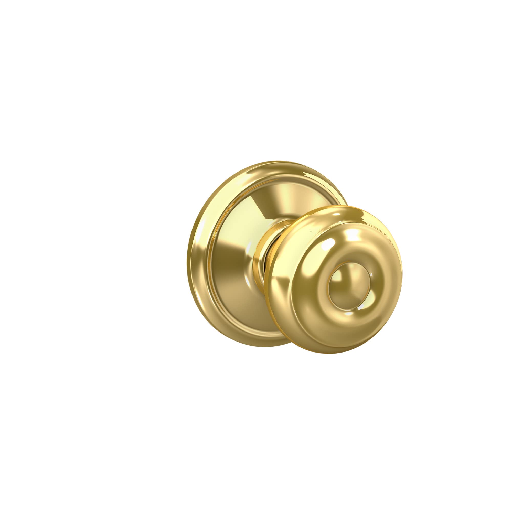 Schlage GEO F10V 605 Georgian Passage Door Knob Bright Brass in the ...