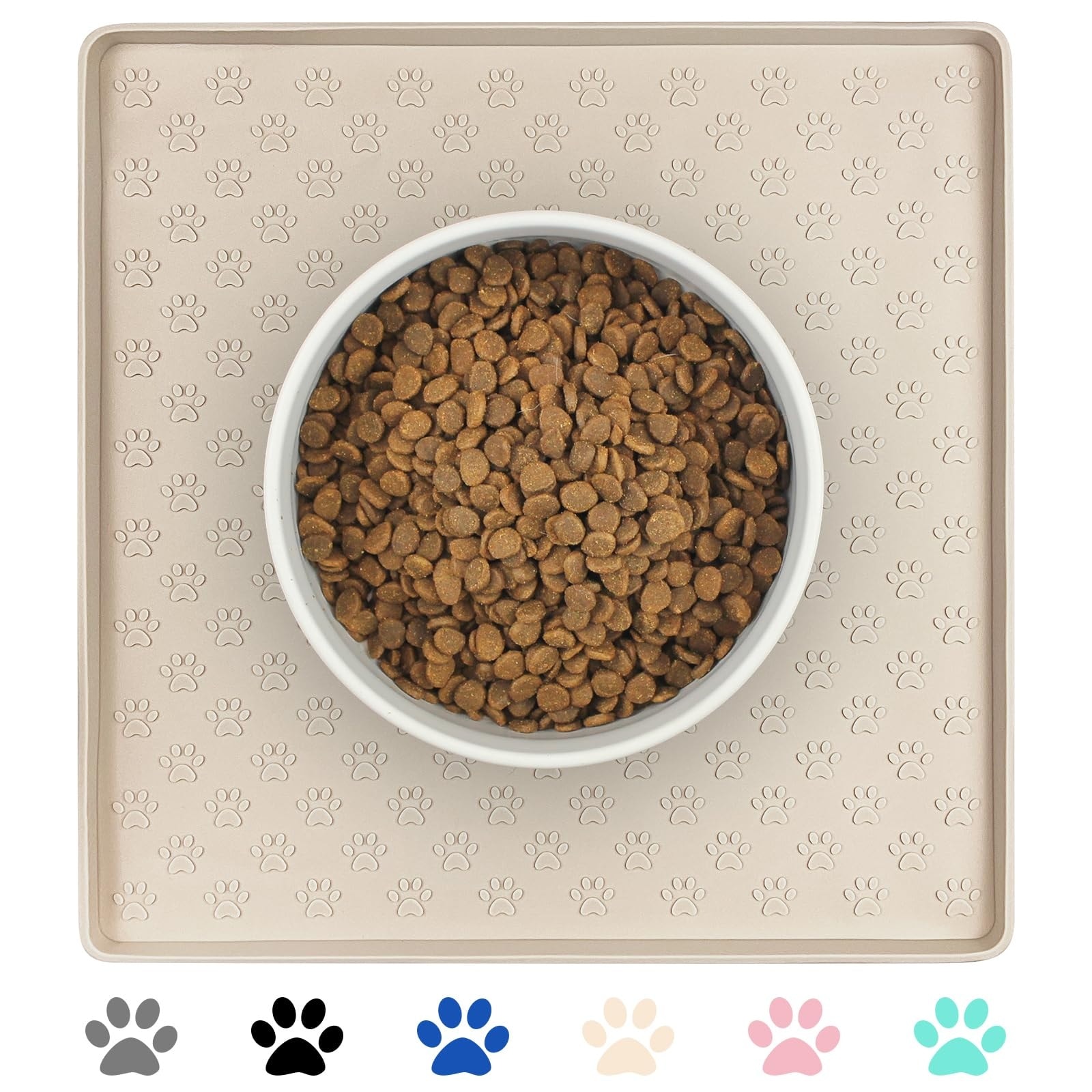 Oyezvary Pet Placemat 1 Piece Waterproof Non Slip Silicone Feeding Bowl ...
