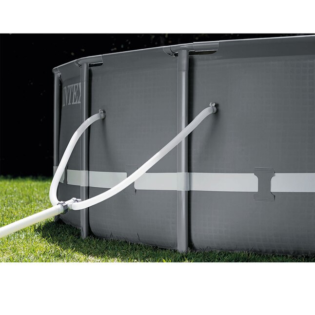 Intex 16-ft x 16-ft x 48-in Metal Frame Round Above-Ground Pool with ... Intex 16-ft x 16-ft x 48-in Metal Frame Round Above-Ground Pool with ...