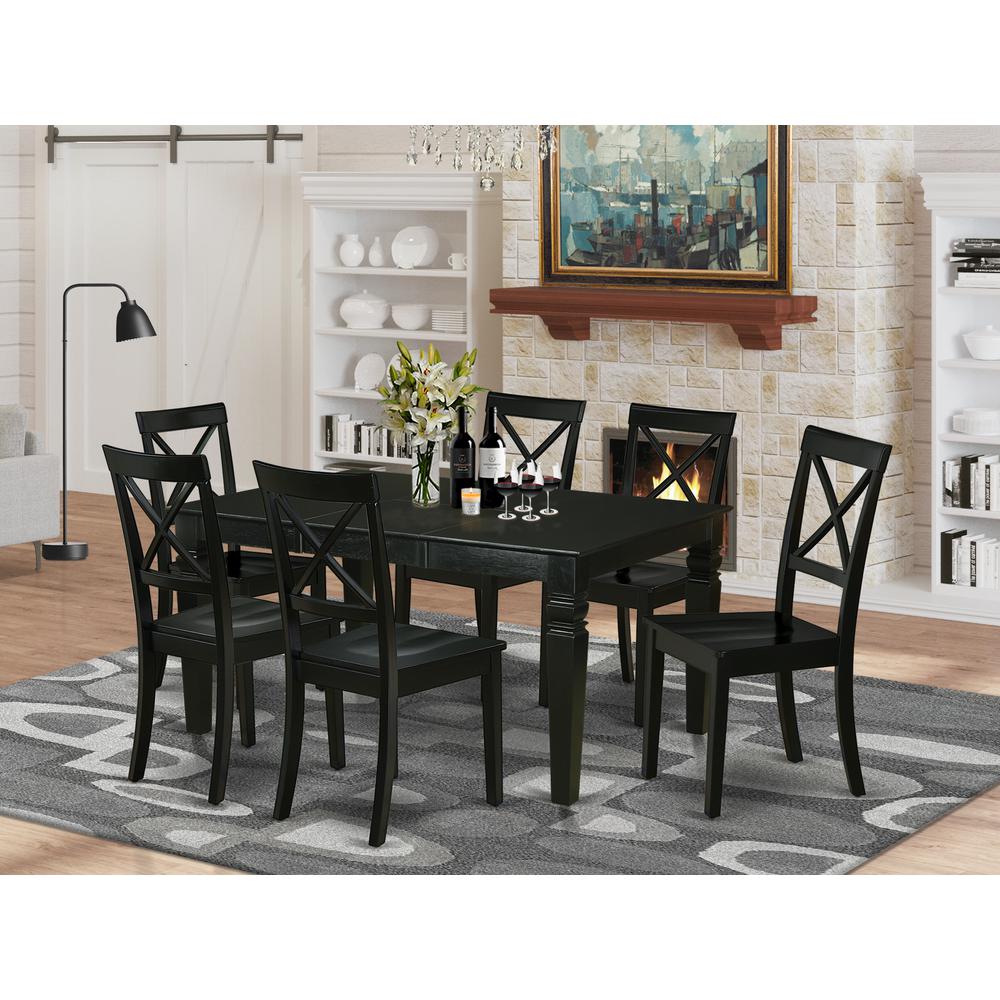 East West Furniture Dining Room Set Black in the Dining Room Sets department at Lowes.com
