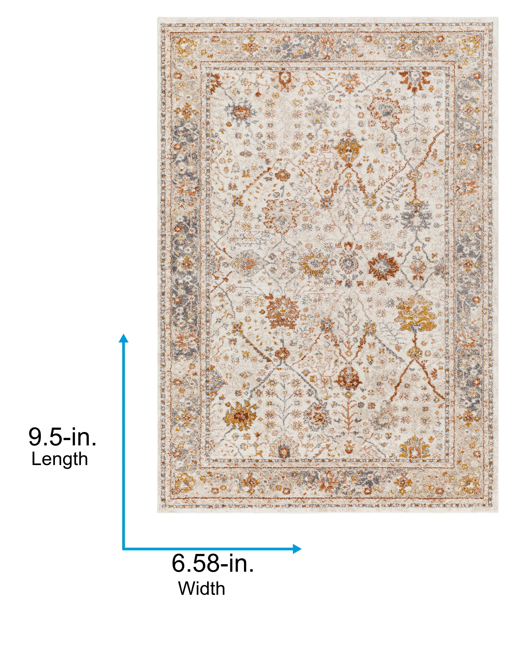 allen + roth with STAINMASTER Camille Border 6 X 9 (ft) Beige Indoor ...