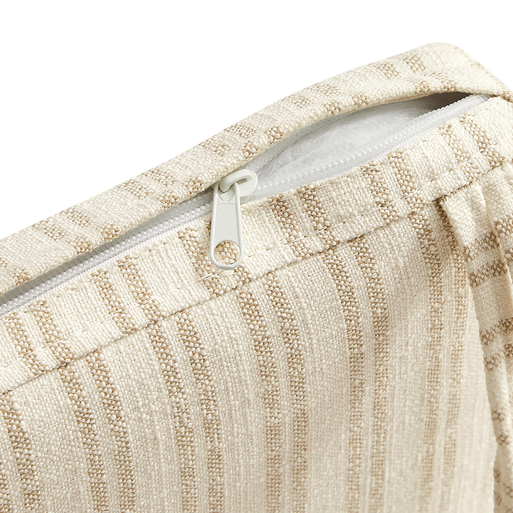 Modway Jax Fabric Dining Chair Seat Cushion in Oatmeal Stripe in the ...