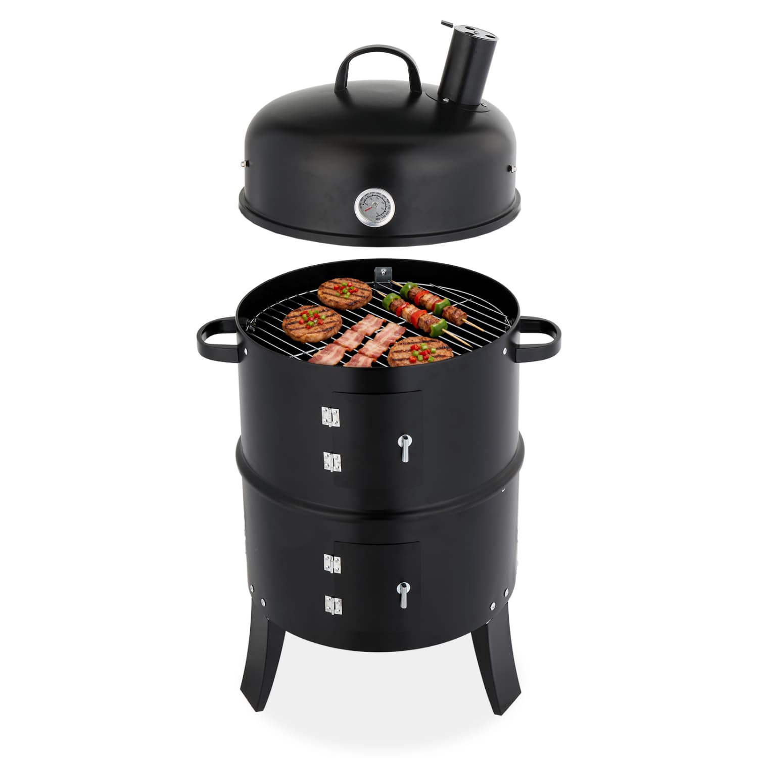 Angel Sar 43 x 52 x 85 cm Compact Vertical Cylindrical Smoker Matte ...