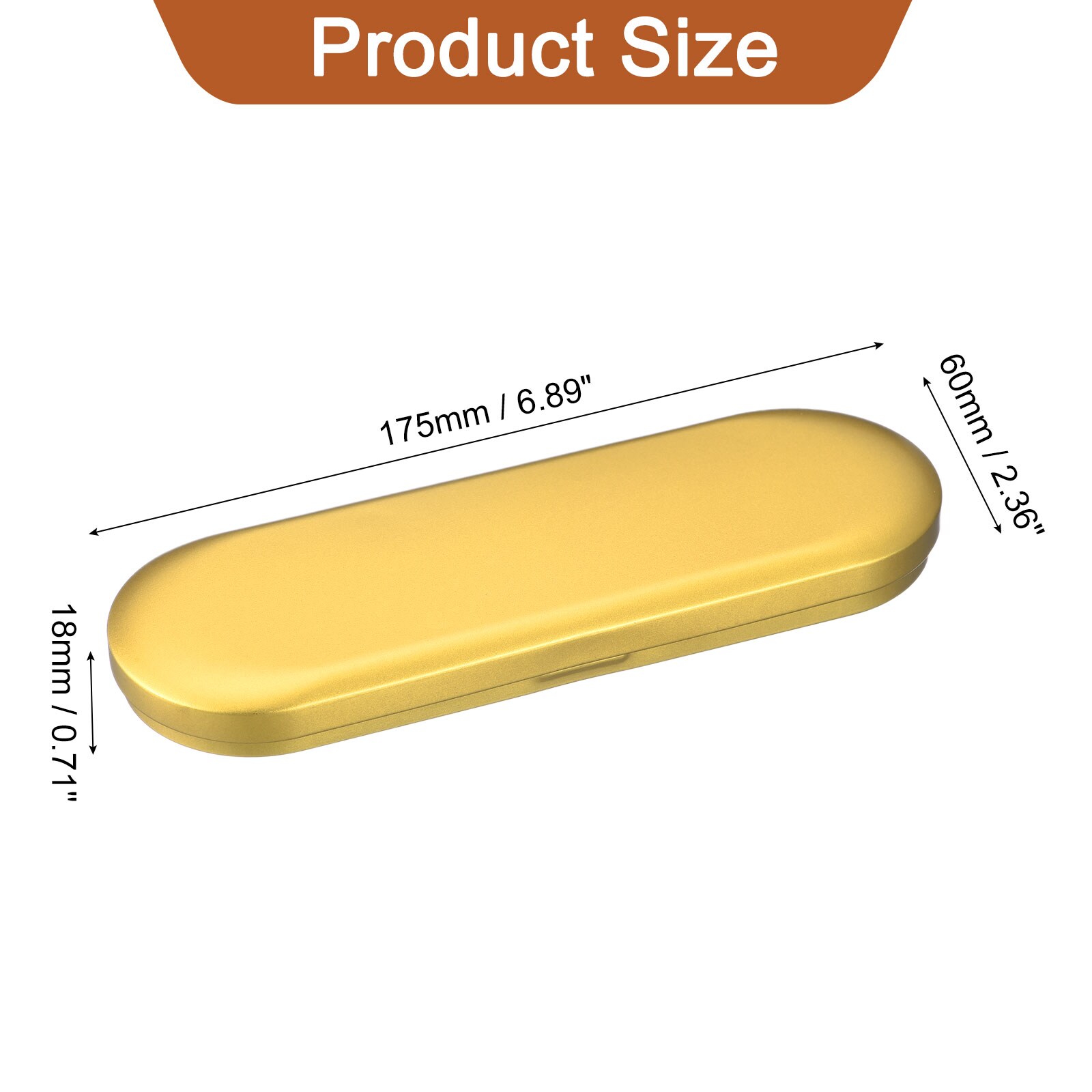 Unique Bargains 4 Pcs Metal Tin Box Container 6.9x2.4x0.7 Inch Oval ...