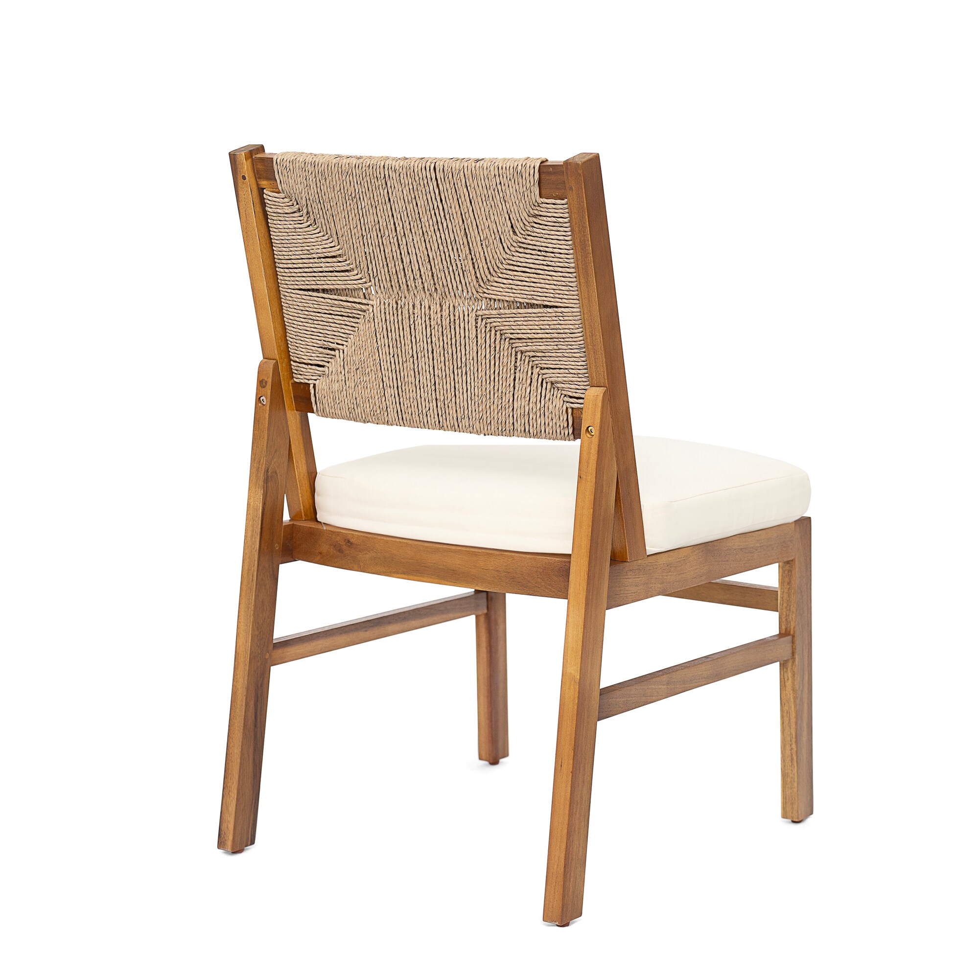 Christopher Knight Home Stanley Teak Dining Set Cream Cushion Light ...