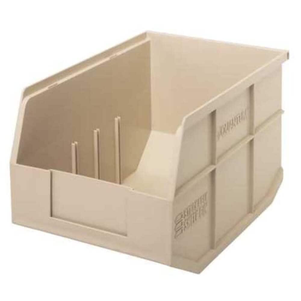Quantum Storage Systems Shelf Storage Bin Polypropylene Ivory 7 in H 8 ...