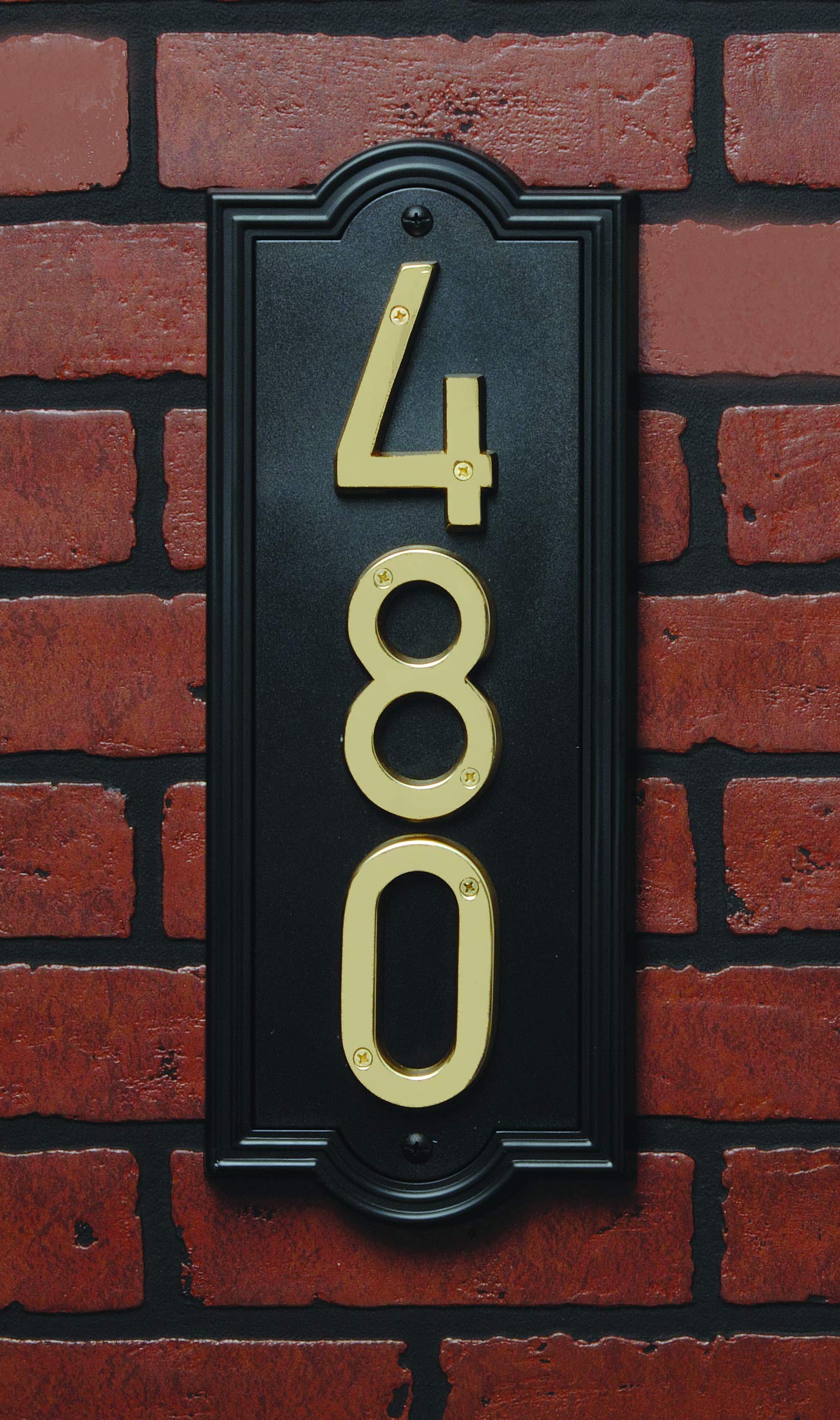 HY-C Hy-Ko AK-460 Rectangular Address Plaque 6 x 15.5 in Matte Black in ...