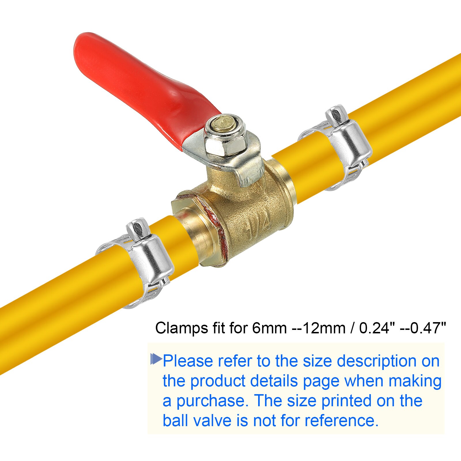 Unique Bargains 3/8 Inch Mini Ball Valve Brass Shut-off Valve Switch ...