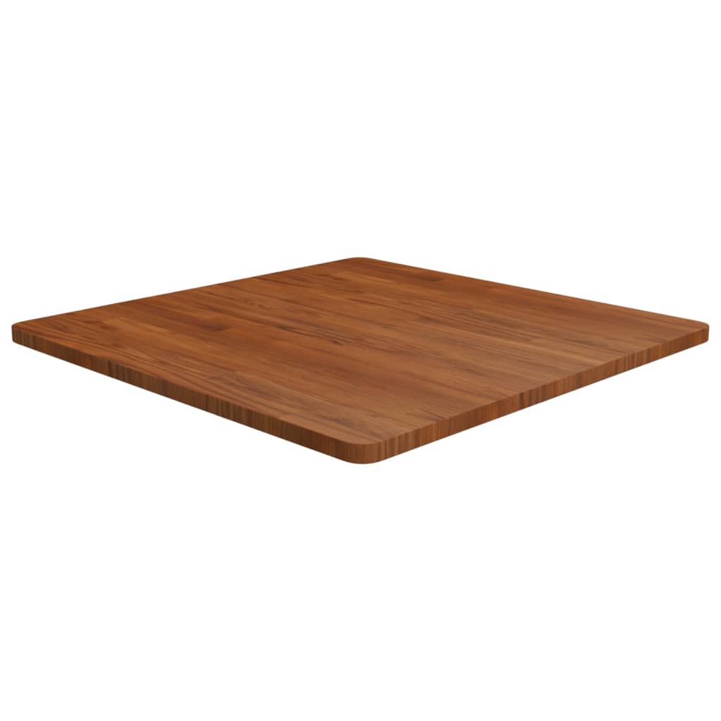 vidaXL Table Top Dark brown Solid oak wood 31.5 x 31.5 in Durable in ...