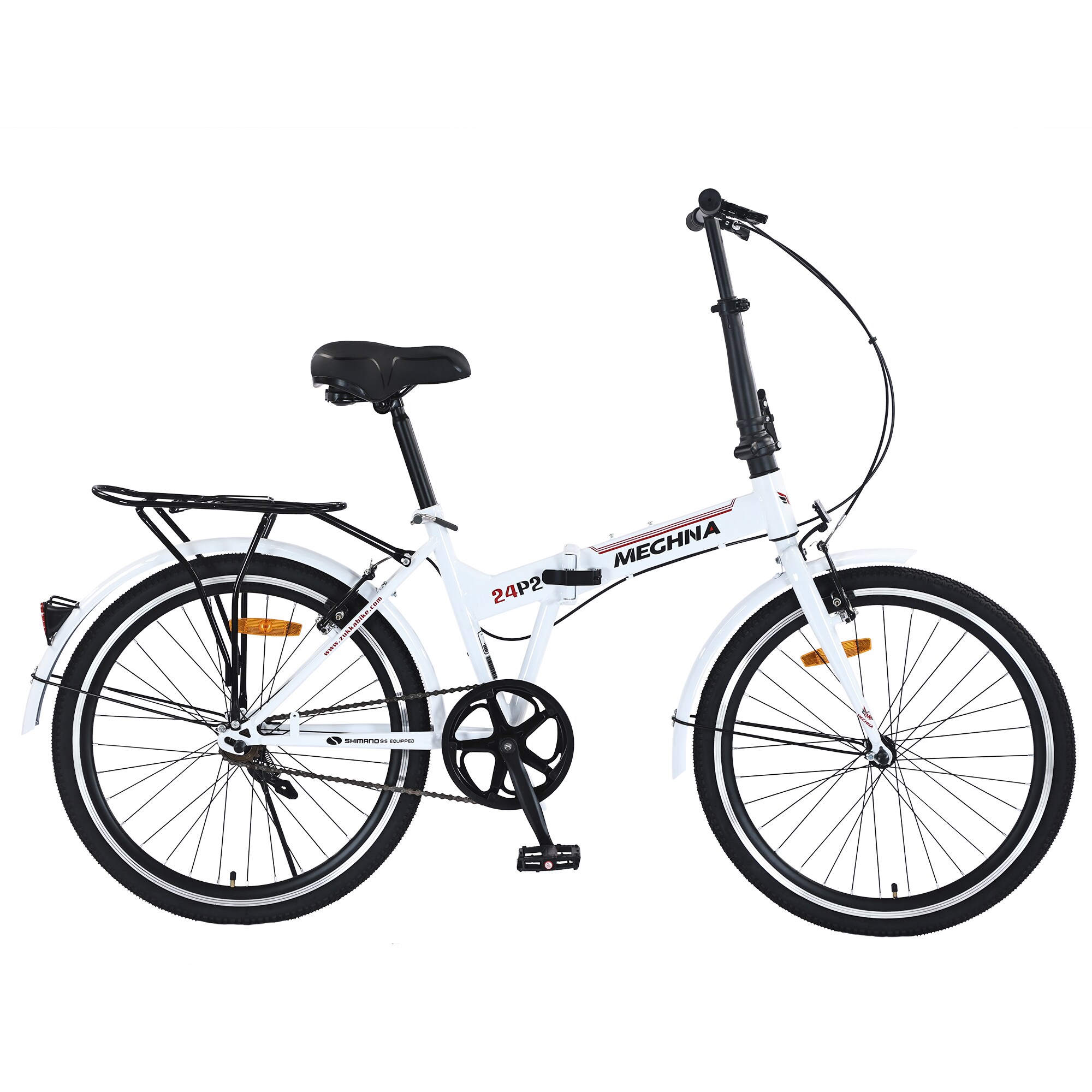 Tinyhomie 24 Inch Folding Bike for Adults with Fenders Steel Frame ...