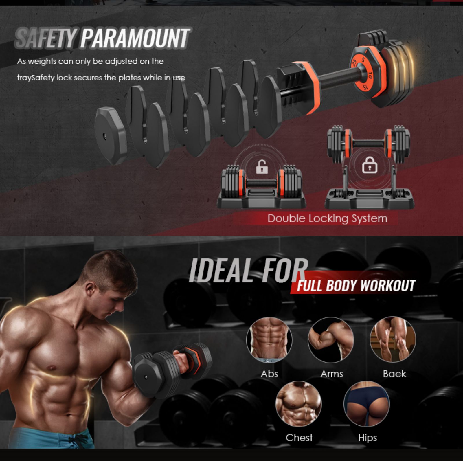 Flynama Steel 2-Piece Set Adjustable Dumbbell L-142897 at Lowes.com