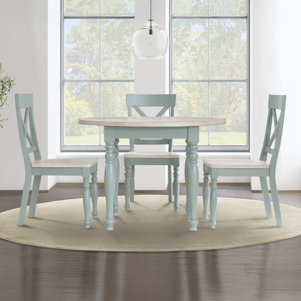 Steve Silver Two-tone Mint Green and Washed Parchment Transitional ...