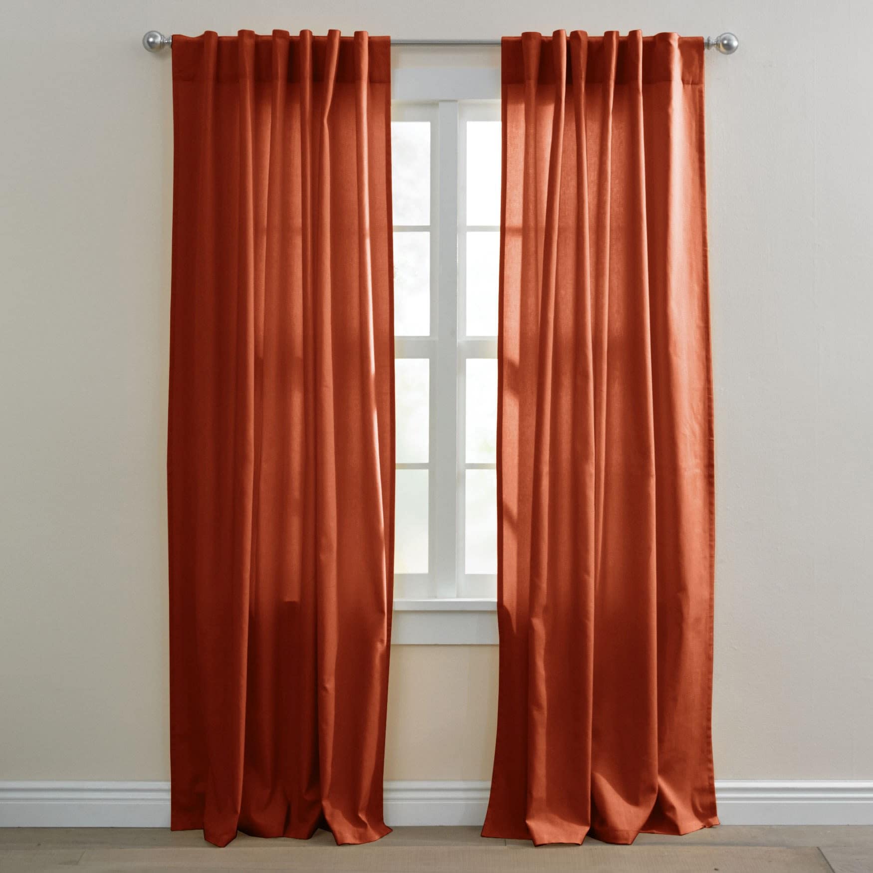 BrylaneHome Poly Cotton Canvas Back-Tab Panel in the Curtains & Drapes ...