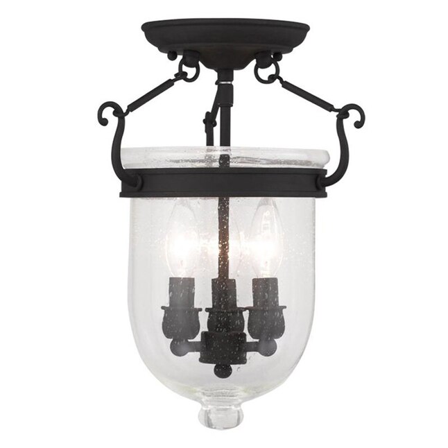 Livex Lighting Jefferson 3-Light 10-in Black Flush Mount Light at Lowes.com Livex Lighting Jefferson 3-Light 10-in Black Flush Mount Light at Lowes.com