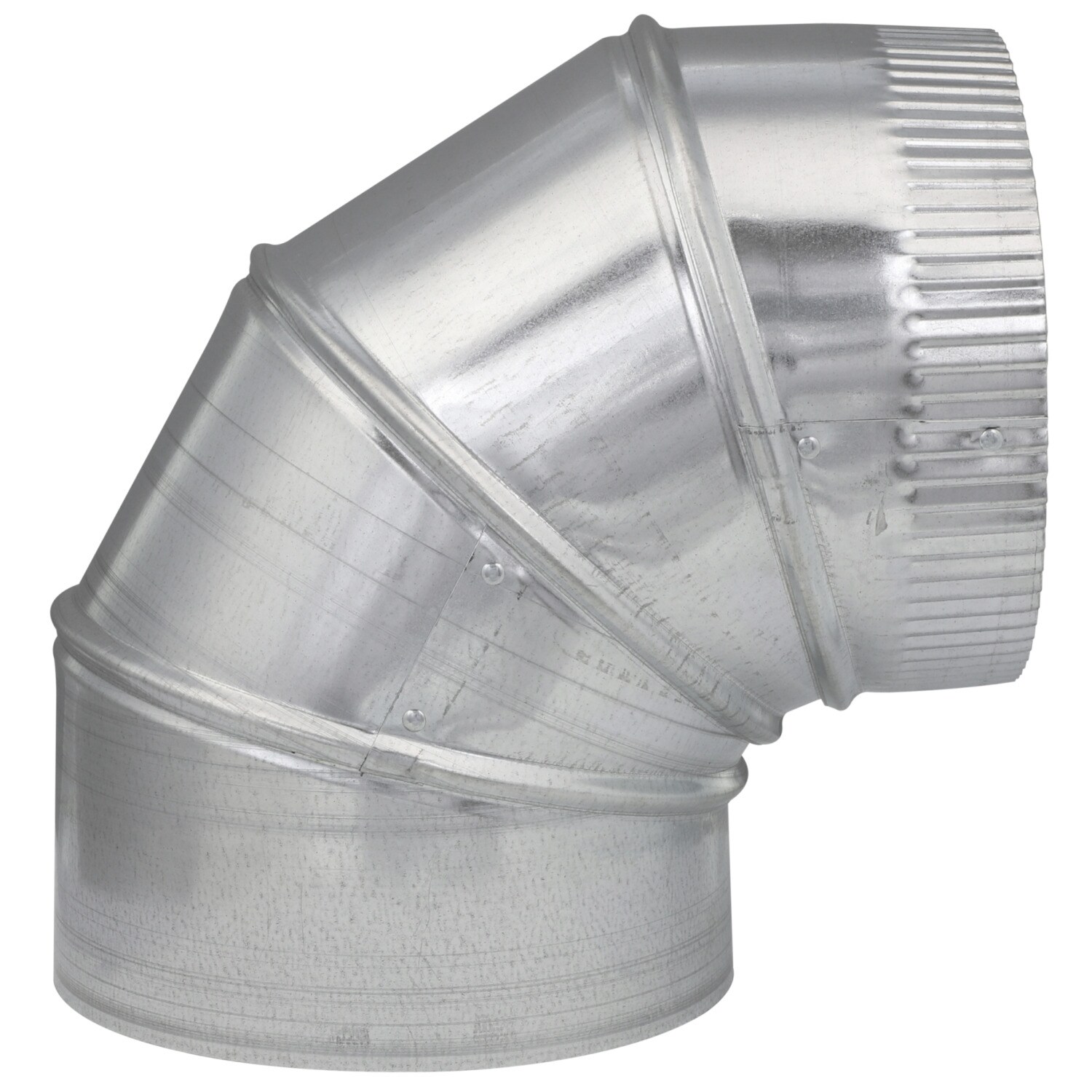 IMPERIAL 7-in 26 Gauge Galvanized steel Round Adjustable 90 degree Duct ...