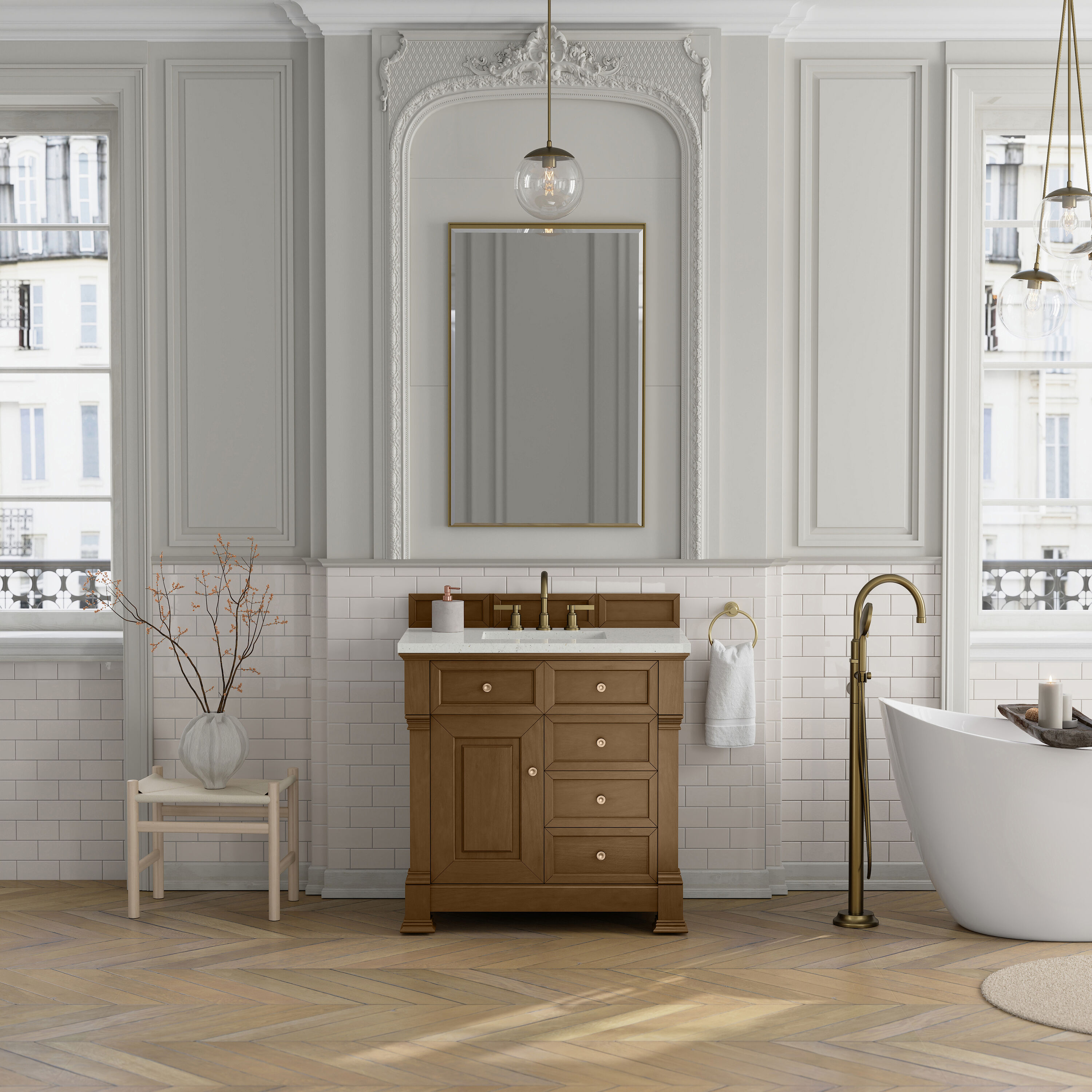 James Martin Vanities Brookfield 36-in Honey Oak Undermount Single Sink ...
