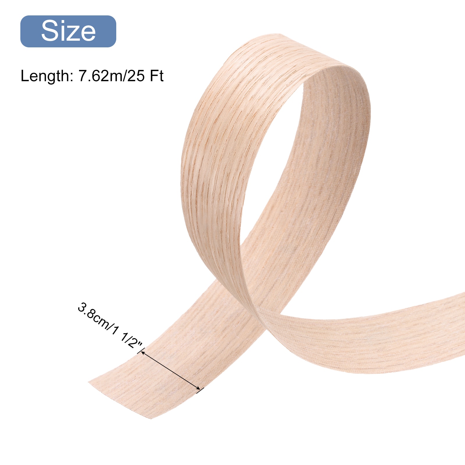 Unique Bargains Wood Veneer Edge Banding 1 1/2-Inch x 25-Foot Wood ...