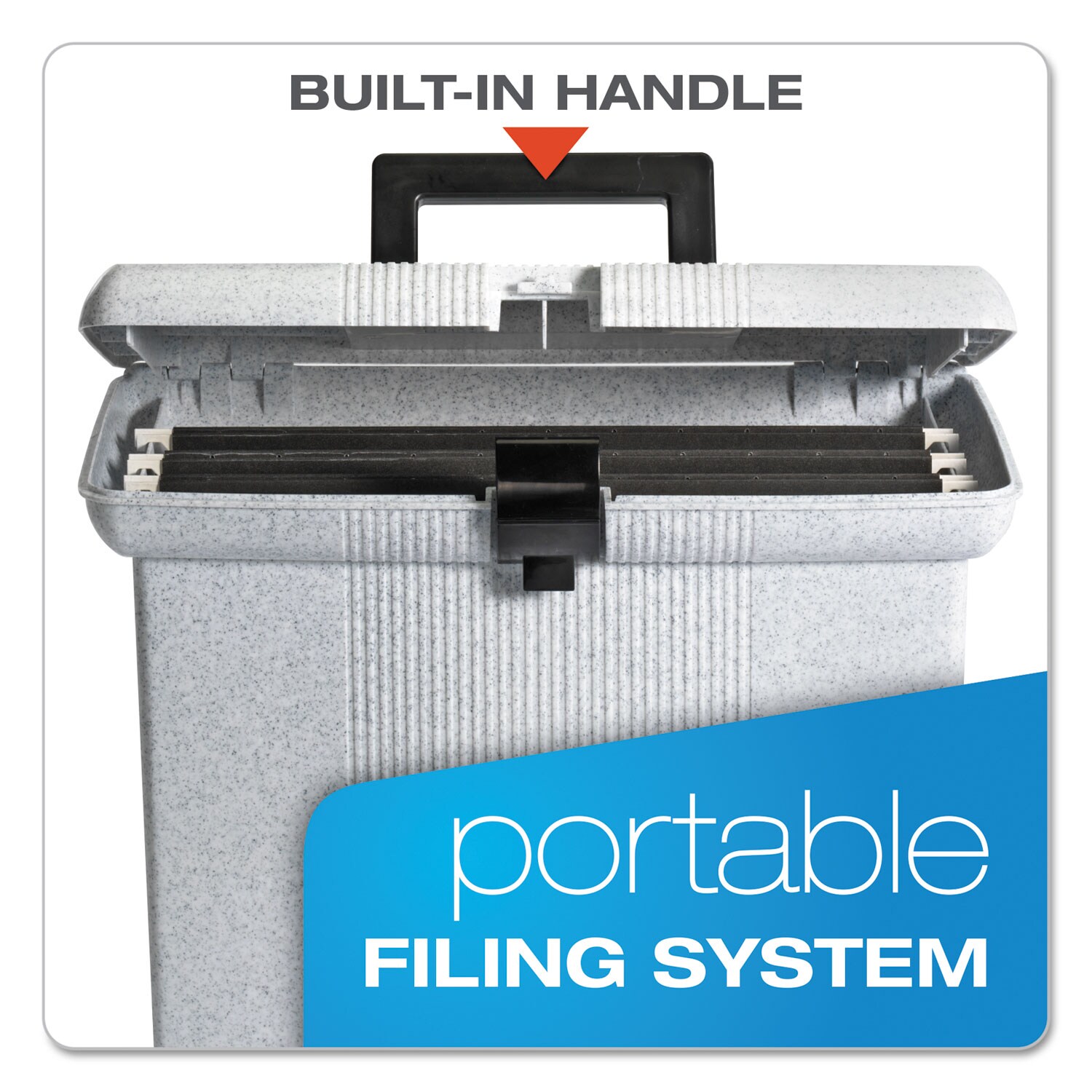 Pendaflex Portable File Boxes Letter Files 14.88 X 6.5 X 11.88 Granite ...