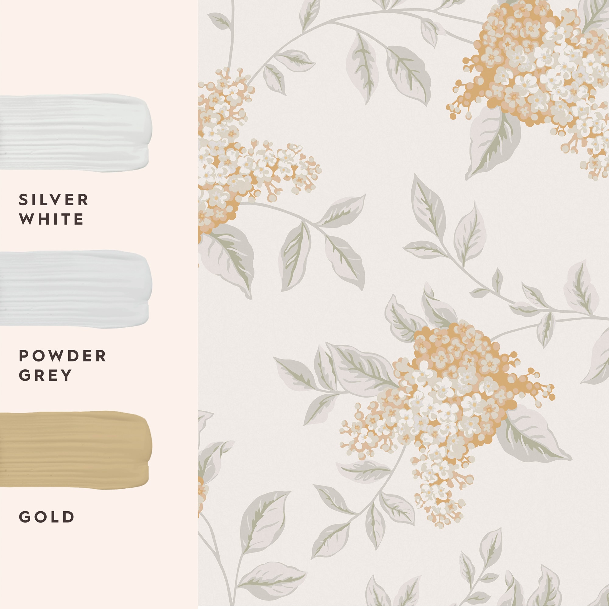 Laura Ashley LA AW 2024 56-sq ft Apricot Vinyl Floral Unpasted ...
