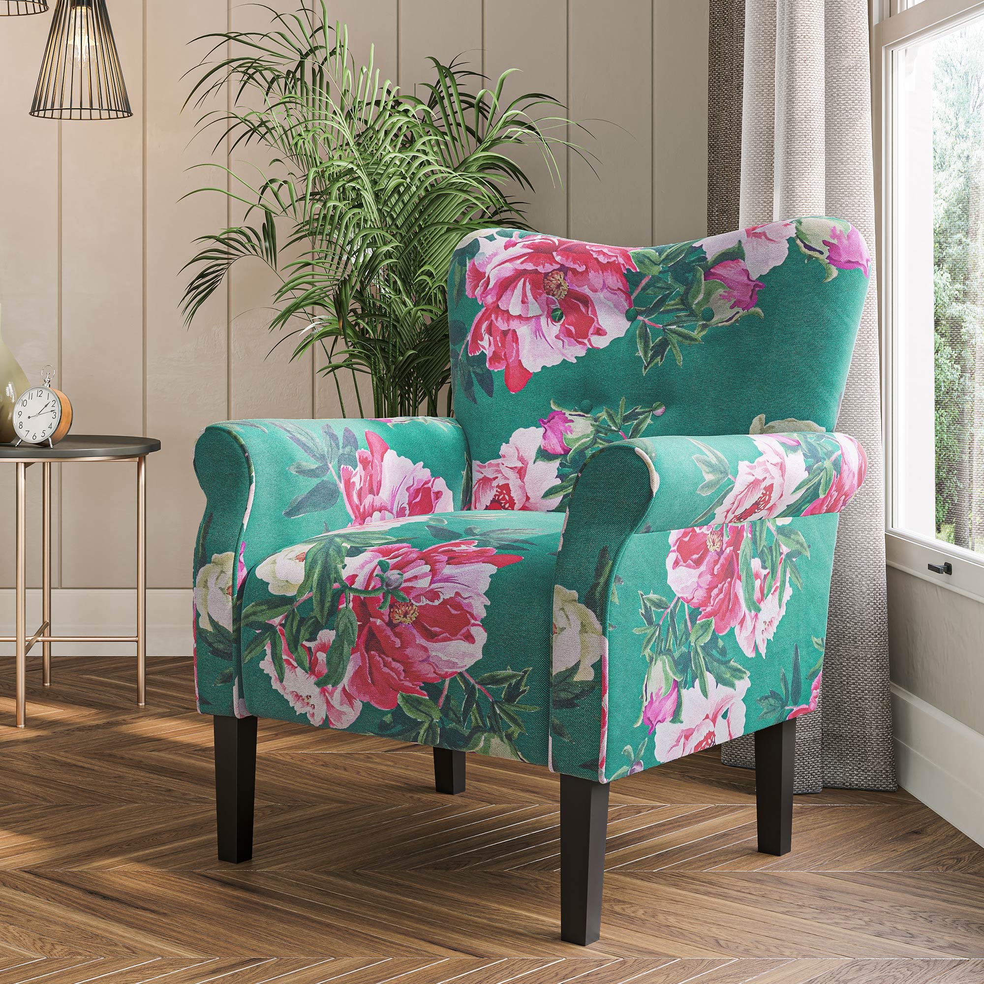 Belleze Modern Accent Chair High Back Armchair Wingback Side Chair ...
