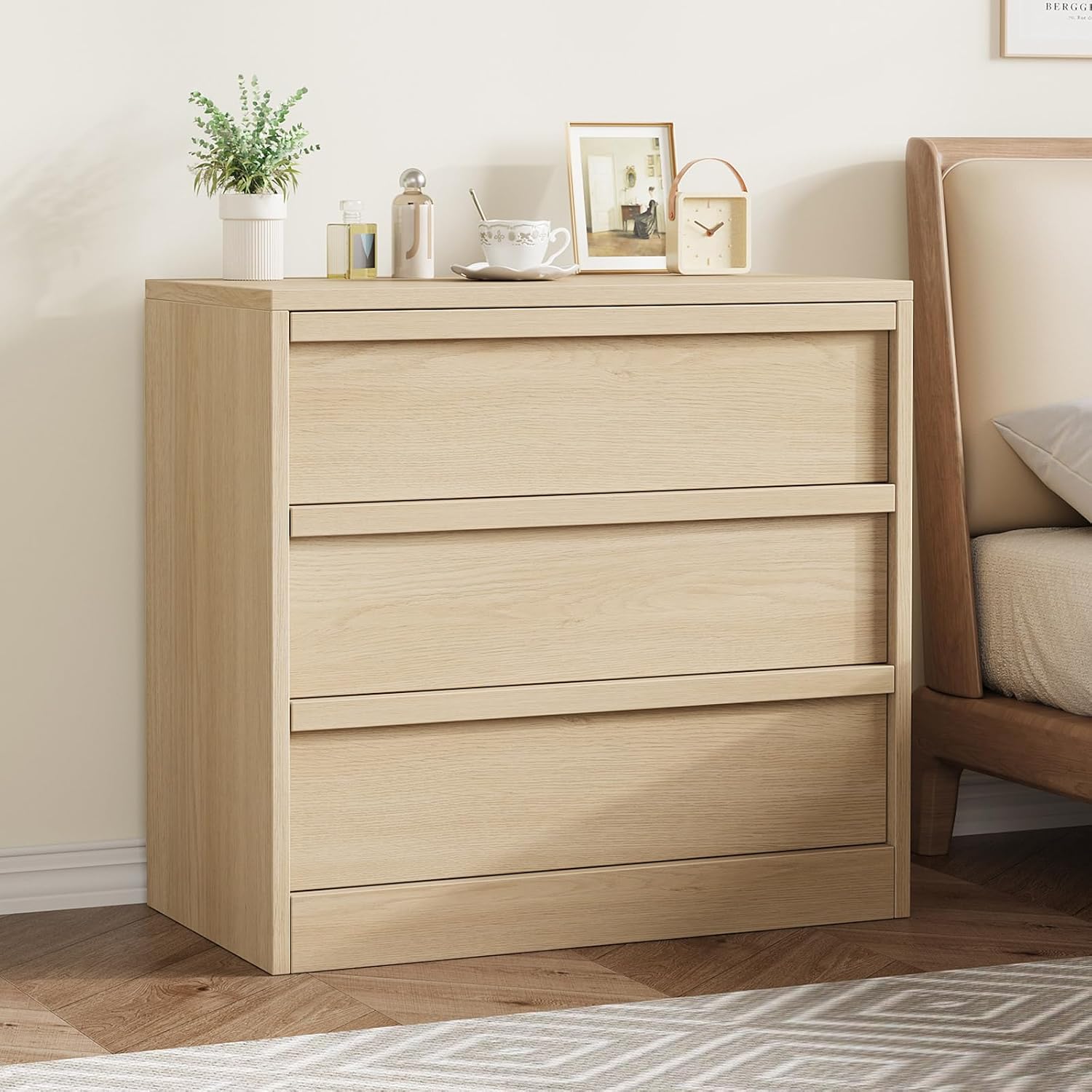 GAOMON 3 Drawer Nightstand for Bedroom 30in Tall Small End Side Table ...