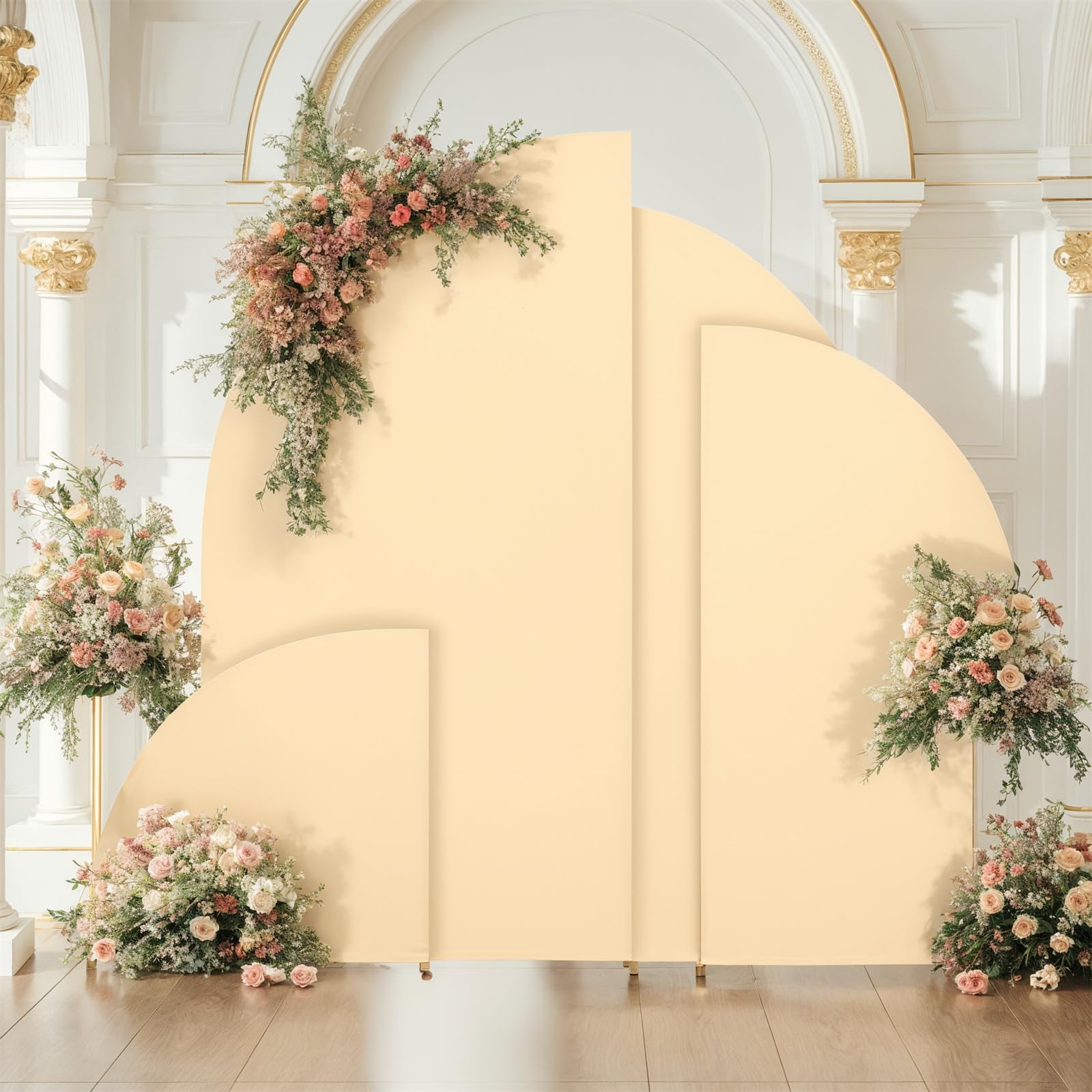 Garvee 6FT Half Round Backdrop Arch Cover Backdrop Arch Cover with 2 ...