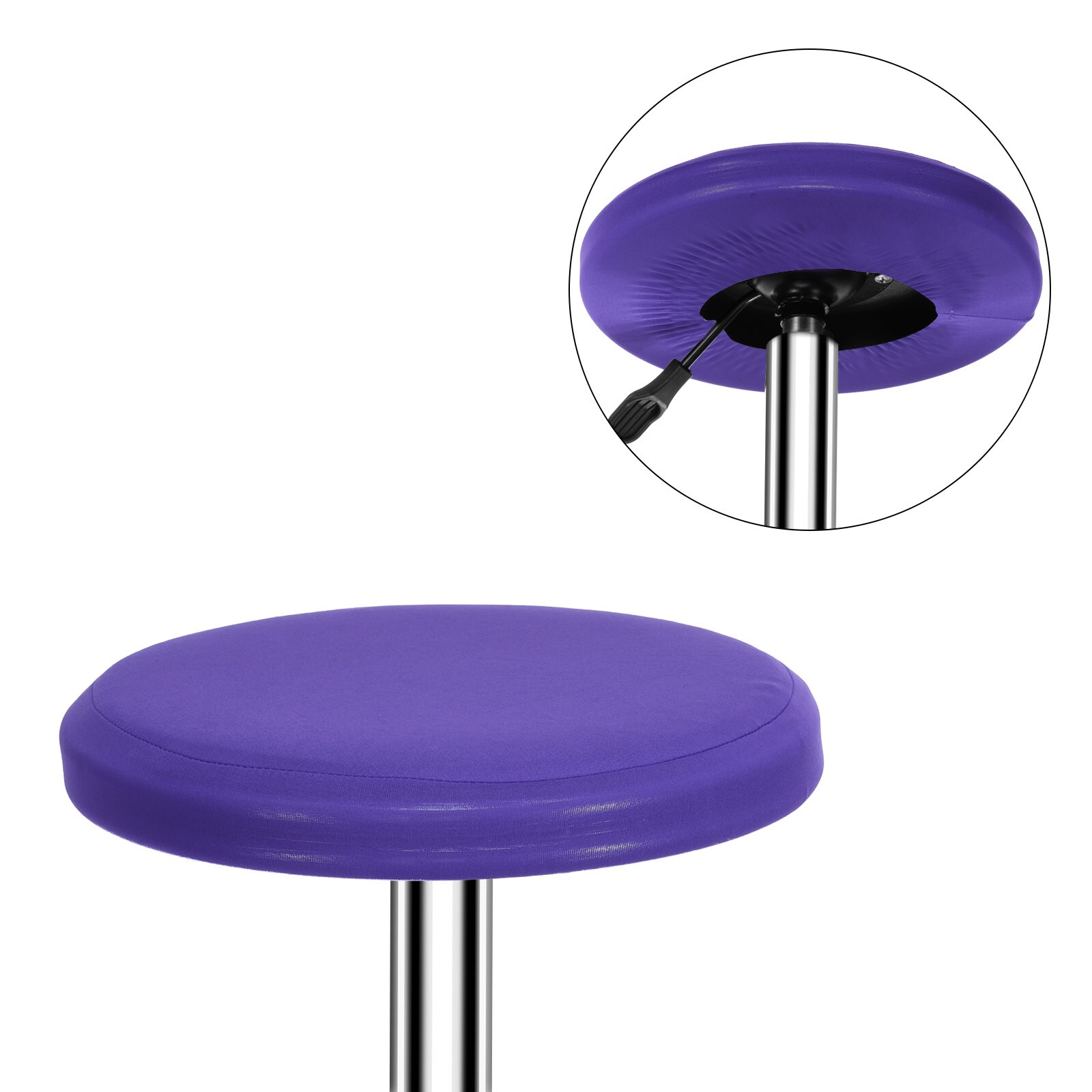 Unique Bargains Round Bar Stool Covers 4pcs Round Seat Cover Dia 11-13 ...