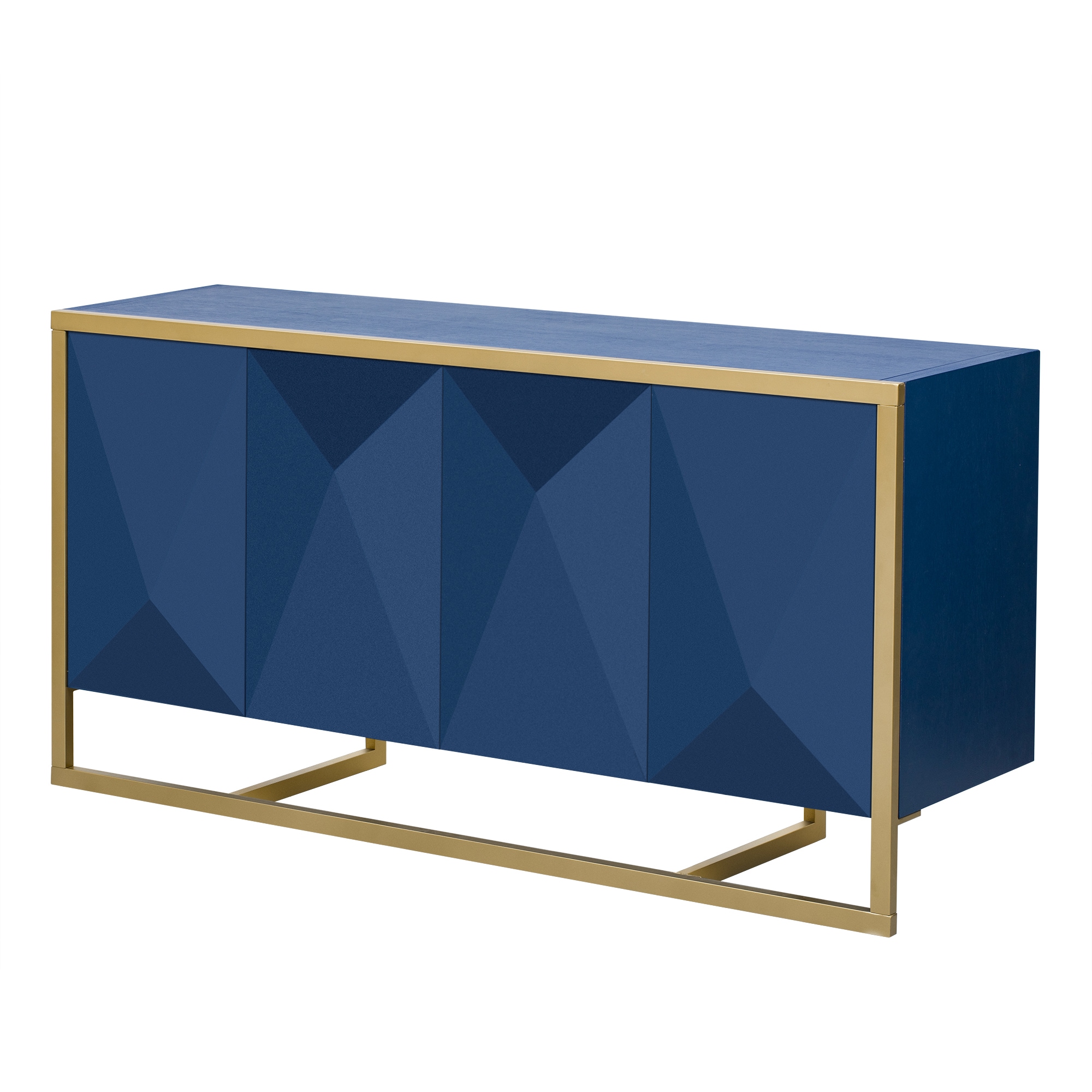 Clihome 59.8-in W Blue Accent Cabinet in the Accent Cabinets department ...