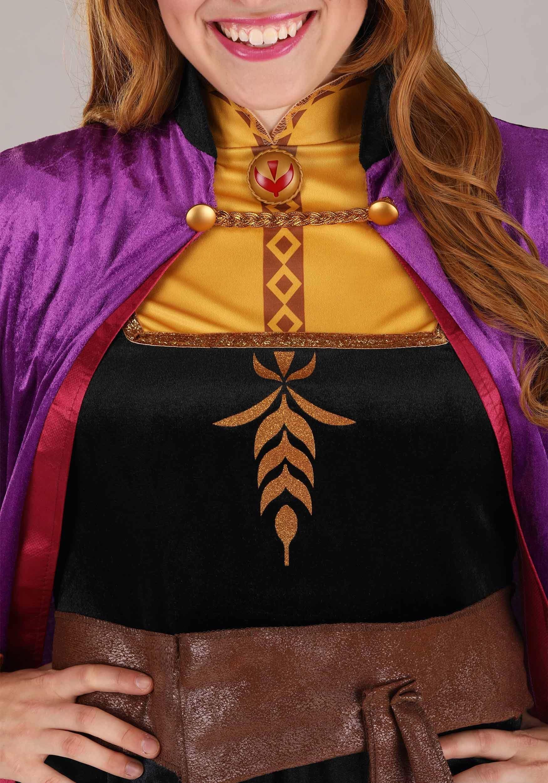 Disguise Deluxe Frozen 2 Anna Womens Costume Disney Costume for Adults ...