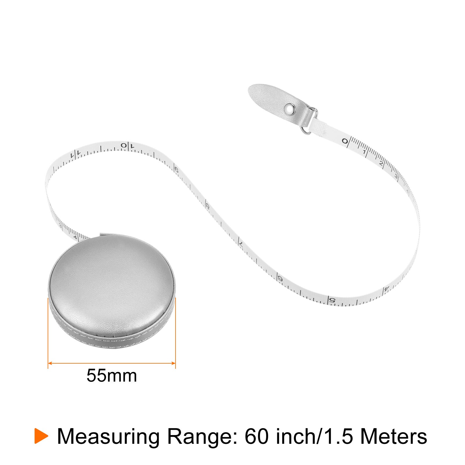 Harfington Round Retractable Measuring Tape 150cm/60-inch Soft Leather ...