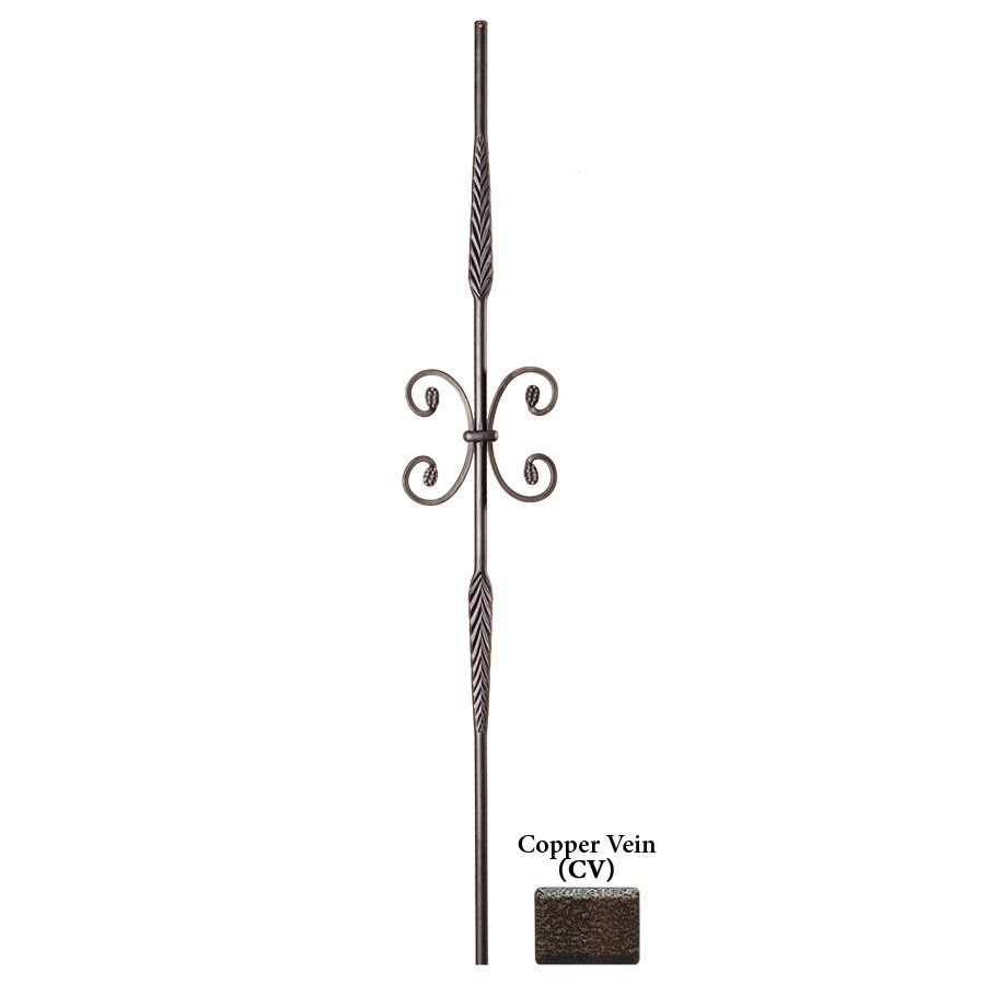 House of Forgings 44-in x 0.562-in Feather Copper Vein Wrought Iron ...