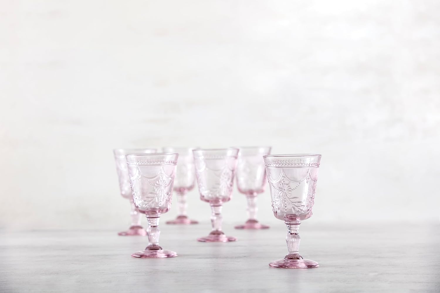 Fortessa Debutante Set of 6 Water Glass Pink in the Drinkware ...
