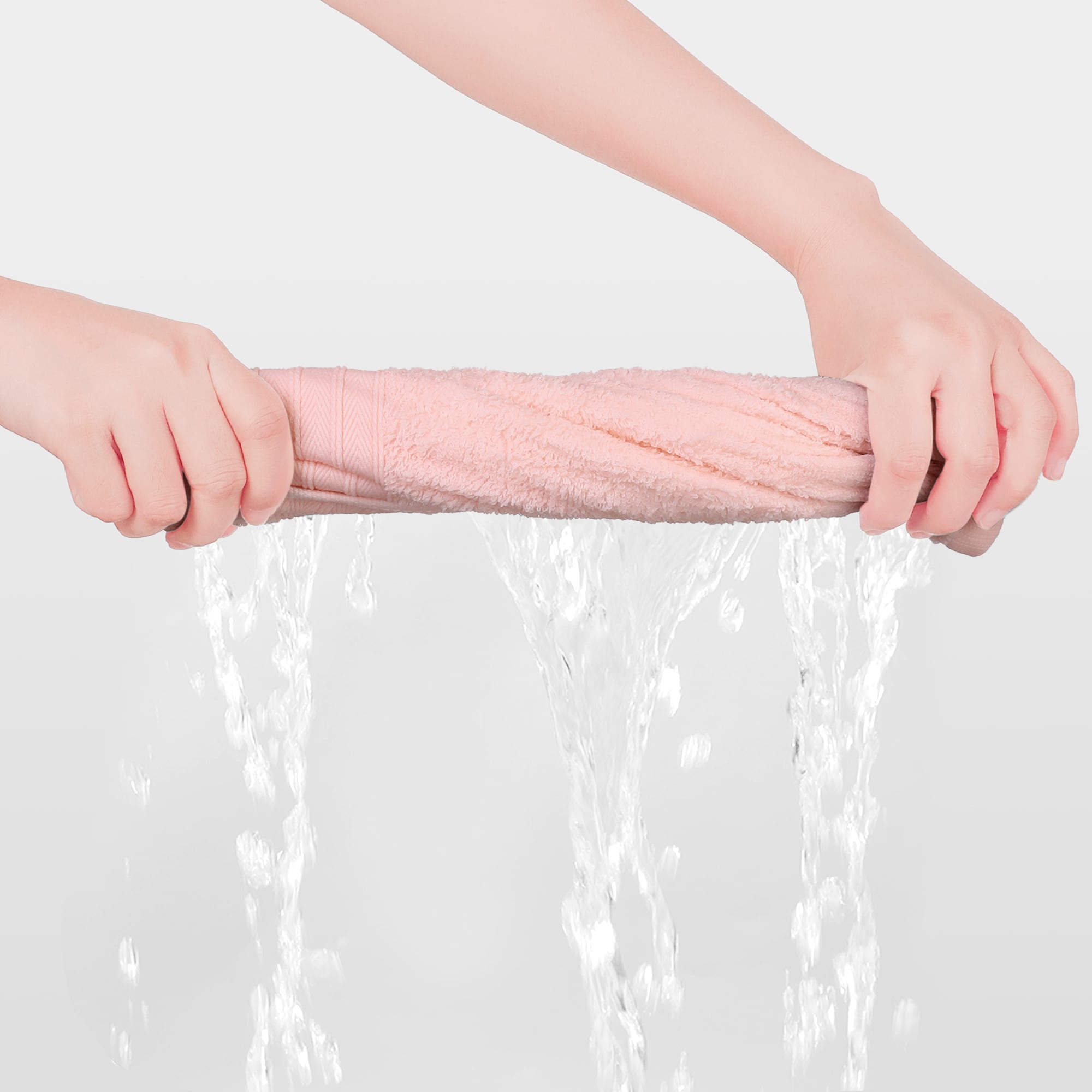 Unique Bargains Striped Cotton Bath Washcloths Absorbent Face Towels ...