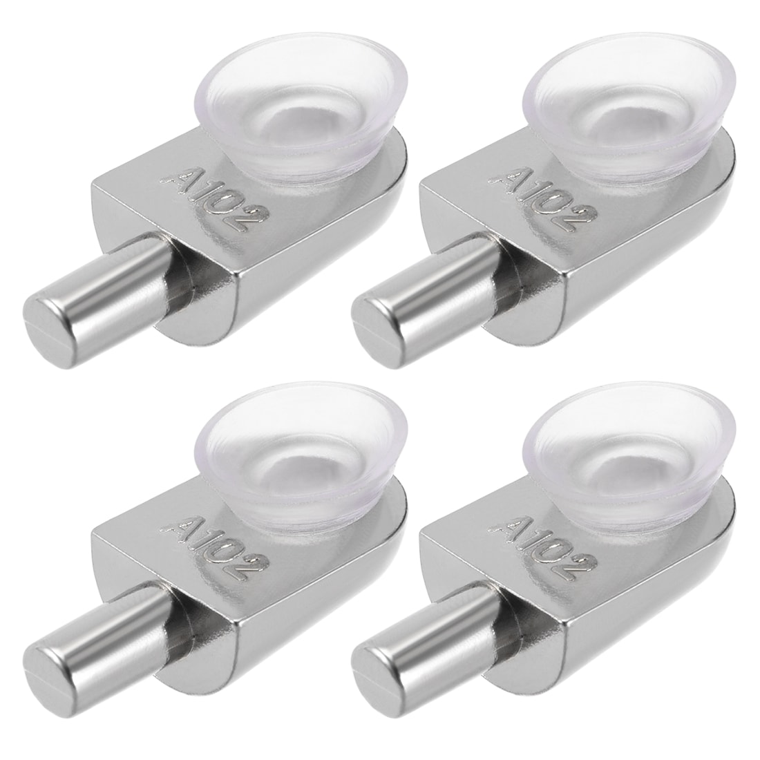 Unique Bargains Shelf Support Pegs 4pcs Glass Shelf Pins Bracket Zinc ...