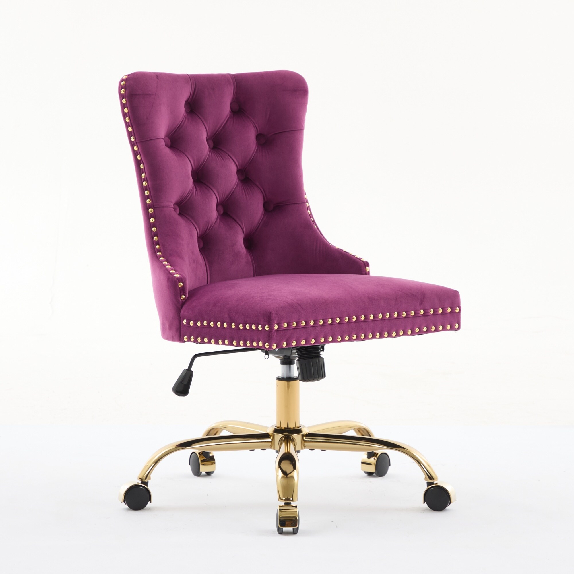 HyperDrop Cart Modern Velvet Tufted Button Home Office Chair with ...