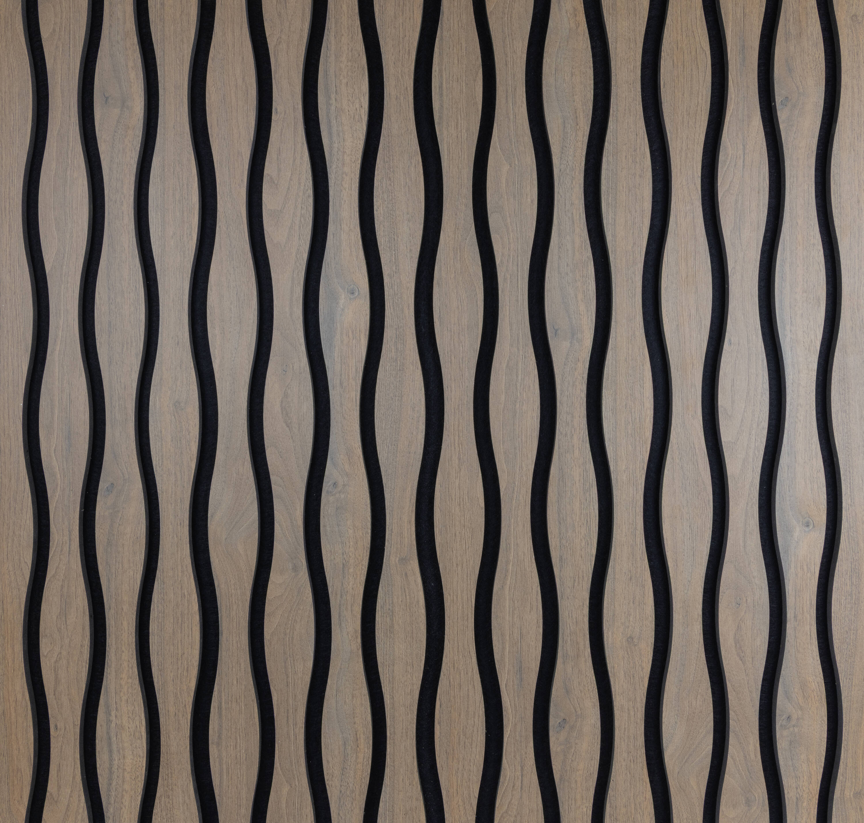 Masisa 8.375-in x 120-in Wavy Fluted Dark Walnut MDF Acoustic Sound ...