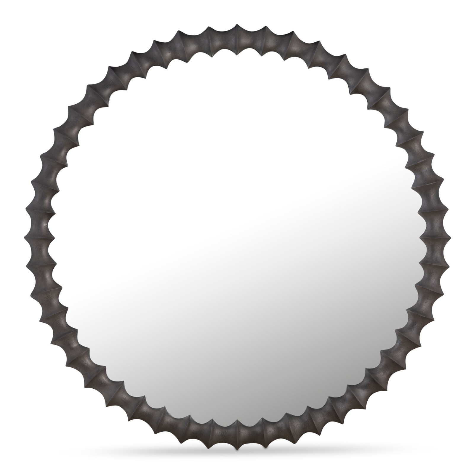 GlasFlength 36x36 Inch Large Framed Round Mirror Vintage Ornate ...