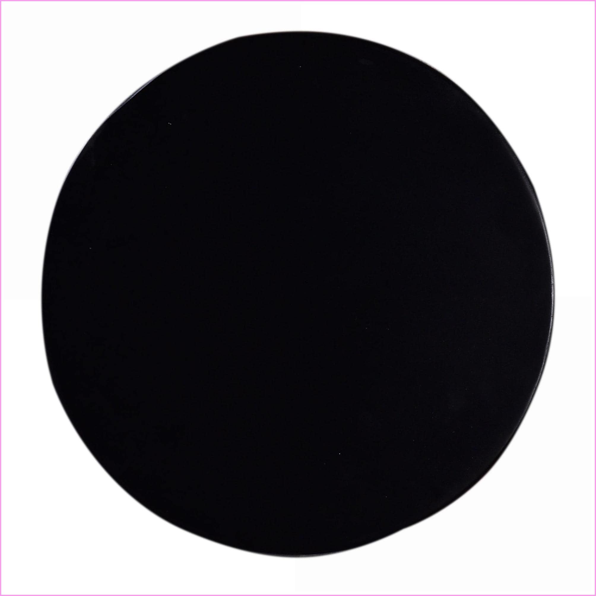 Watnature Black Solid Wood Round Coffee Table 16 inand Space Saving ...