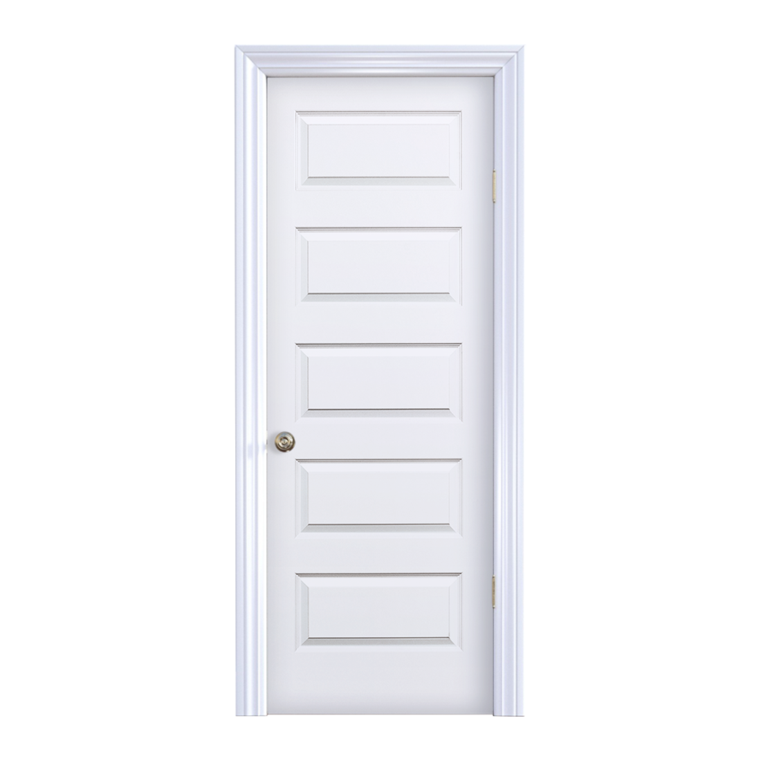 RELIABILT 24-in x 80-in Primed Hollow core 5-panel Right hand Smooth ...